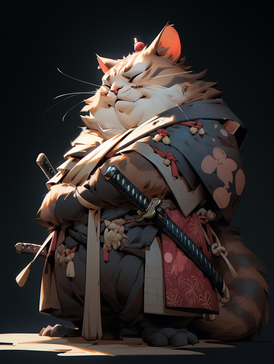 ArtStation - Samurai cats