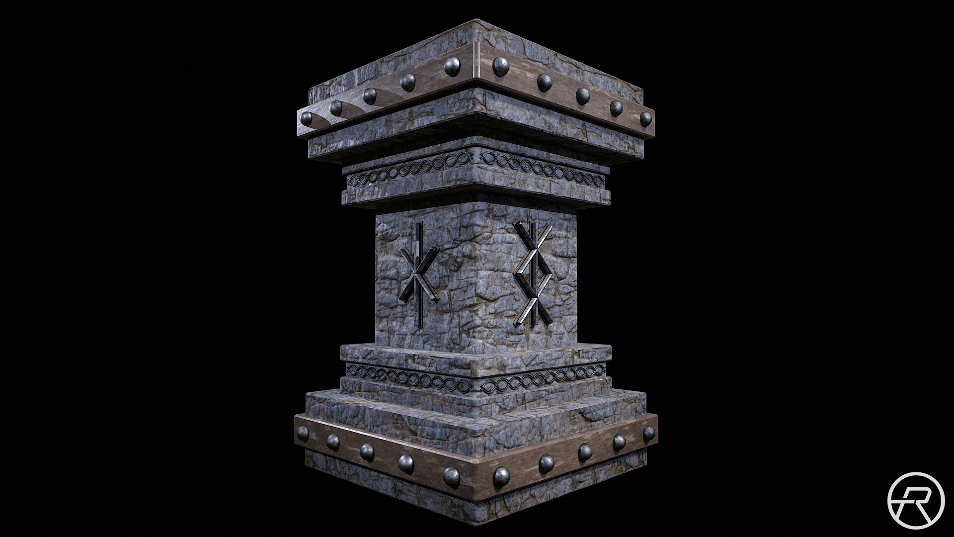 ArtStation - Viking Pillar Small