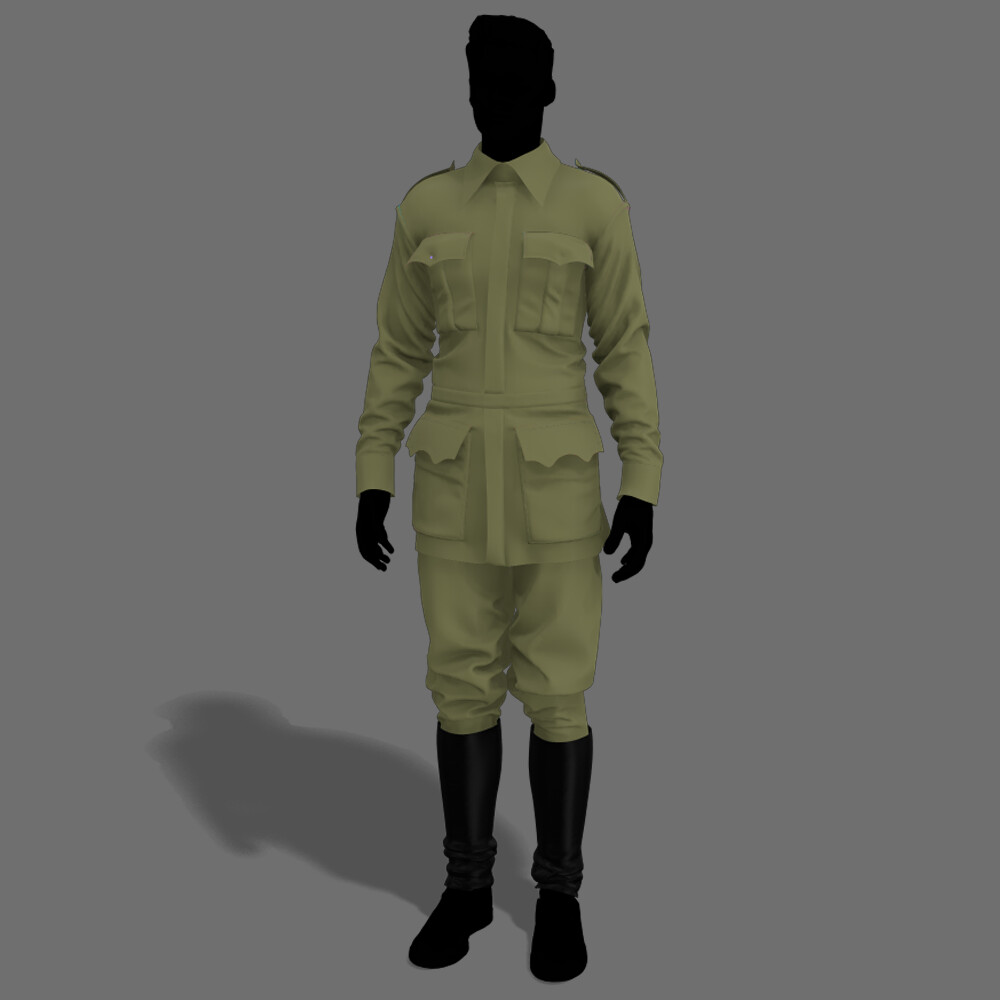 ArtStation - WW2 Army Uniform