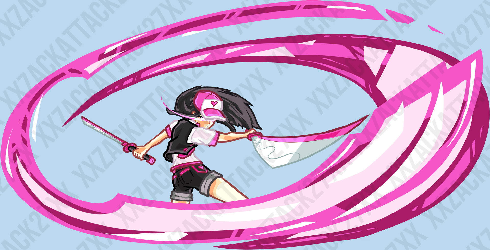 ArtStation - Pink Swordswoman