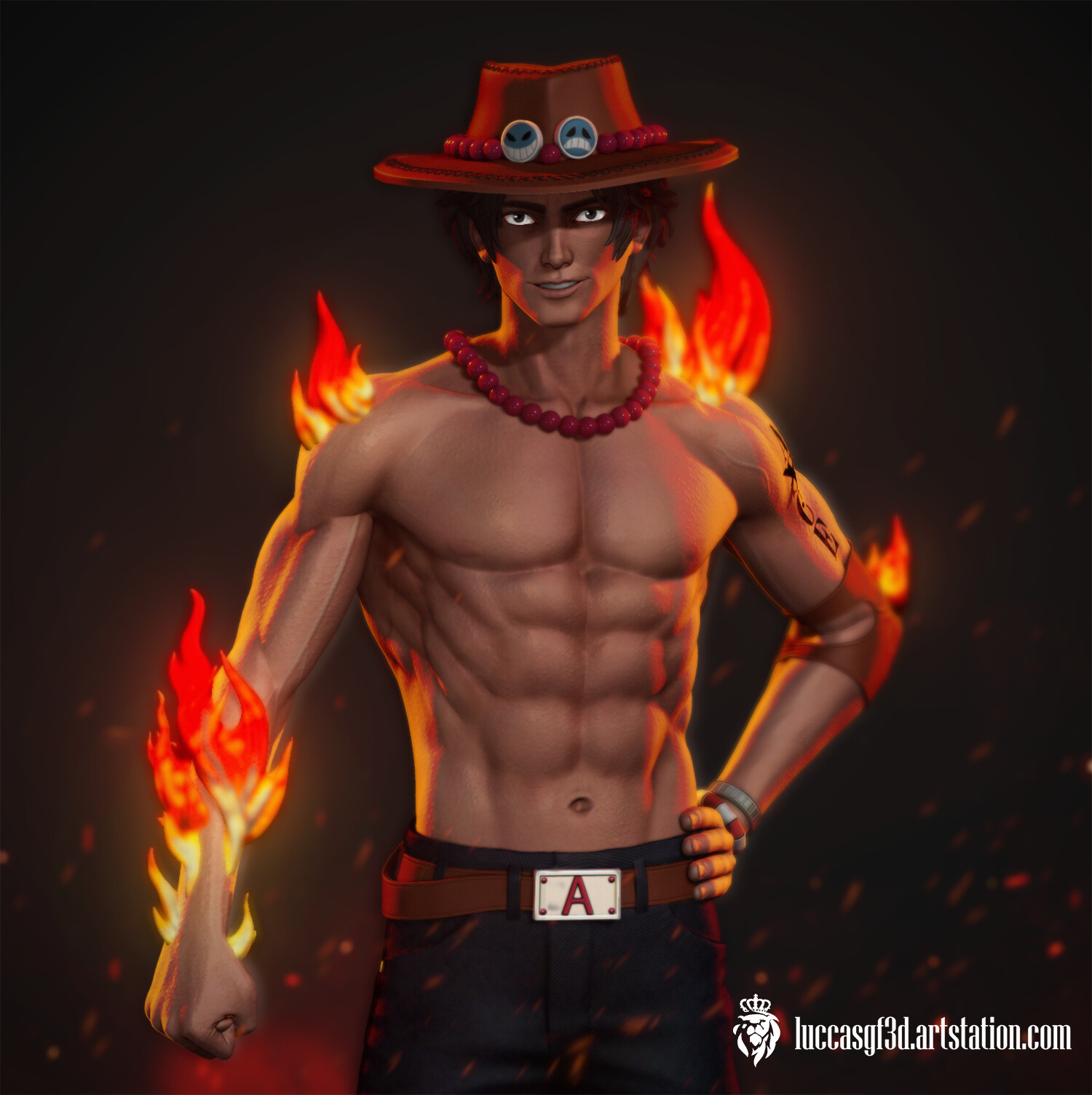 ArtStation - Portgas D Ace Statue