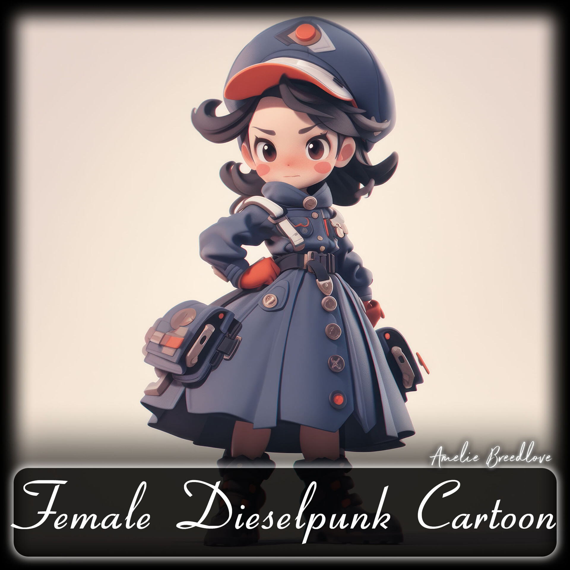 ArtStation - 200 Female Dieselpunk Cartoon (Full Body) Reference Pack ...
