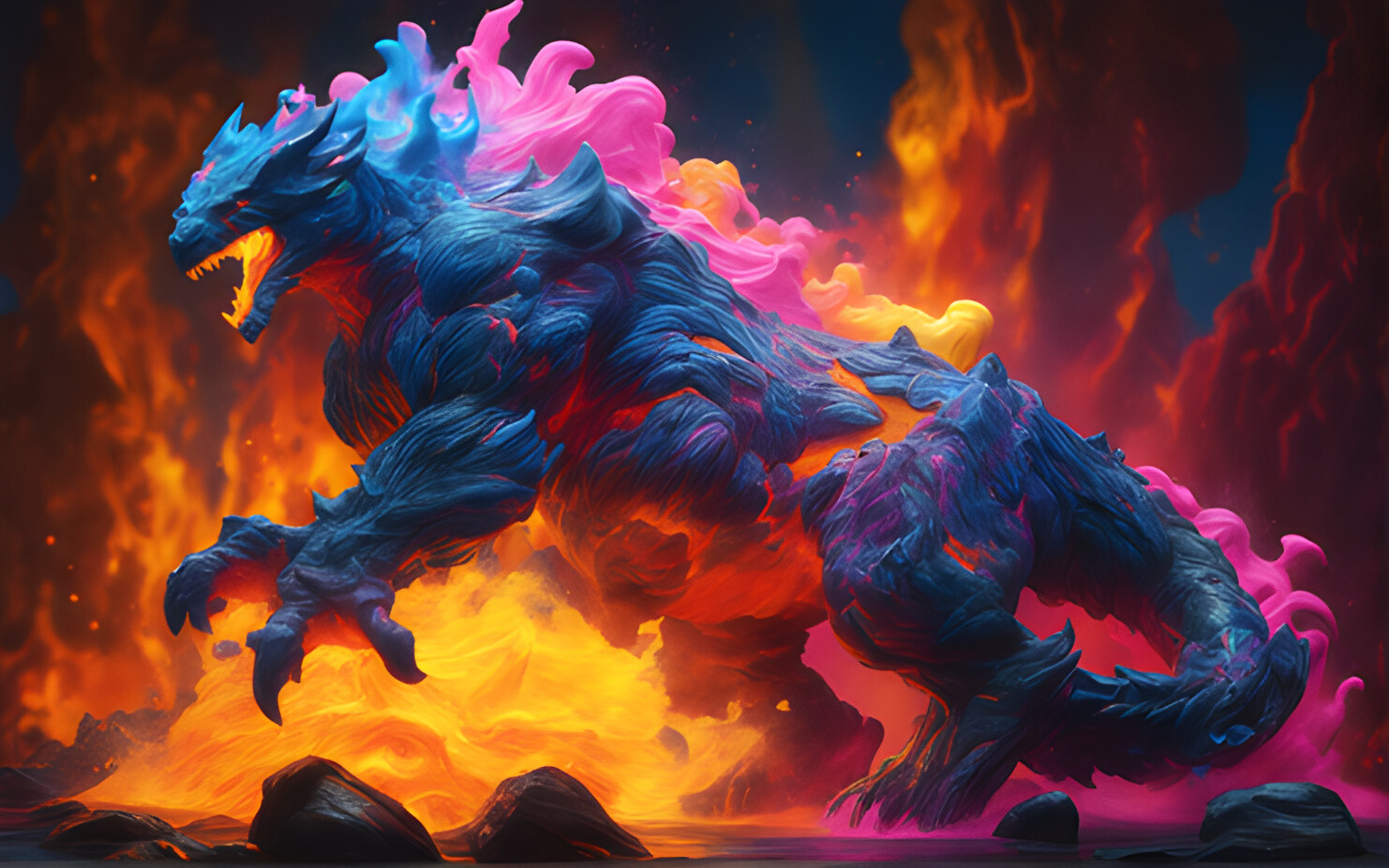 ArtStation - lava dragon