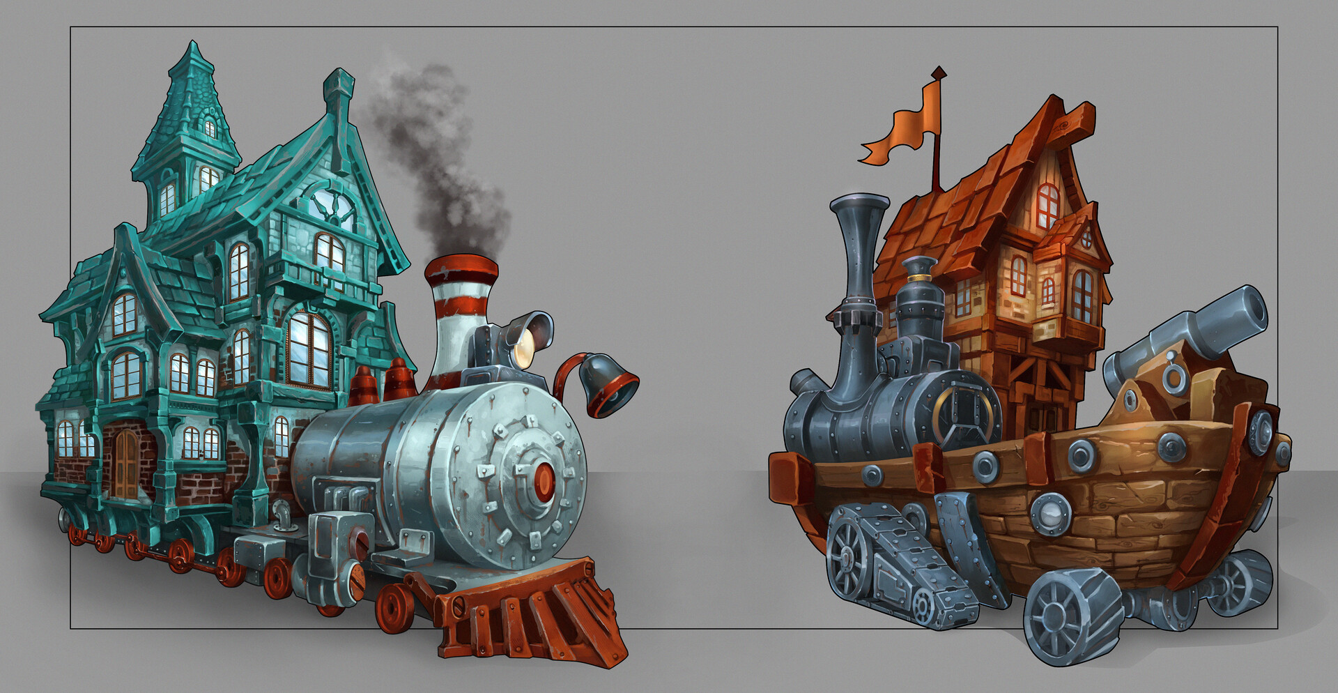 ArtStation - steam houses