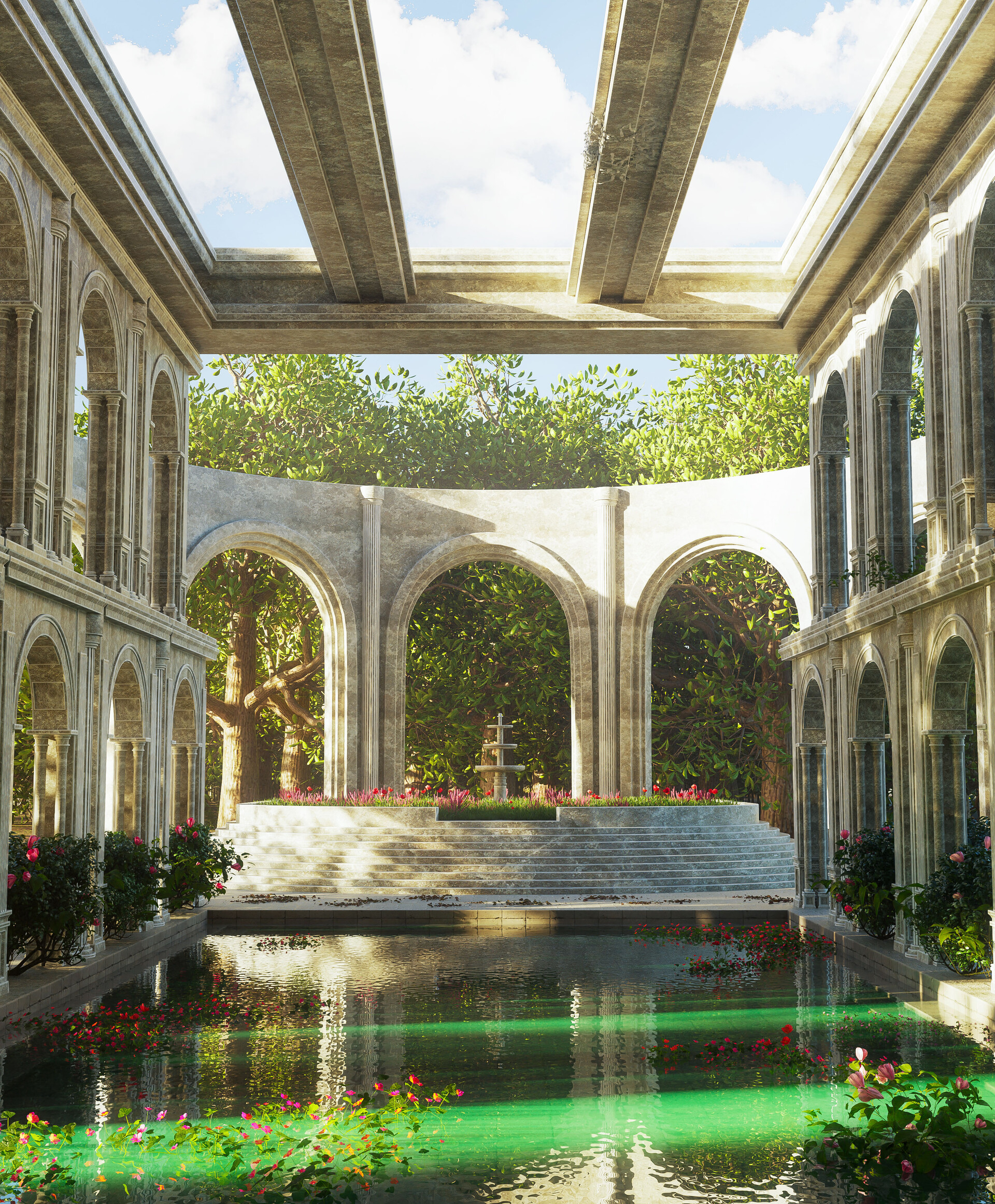 ArtStation - Greek Pool