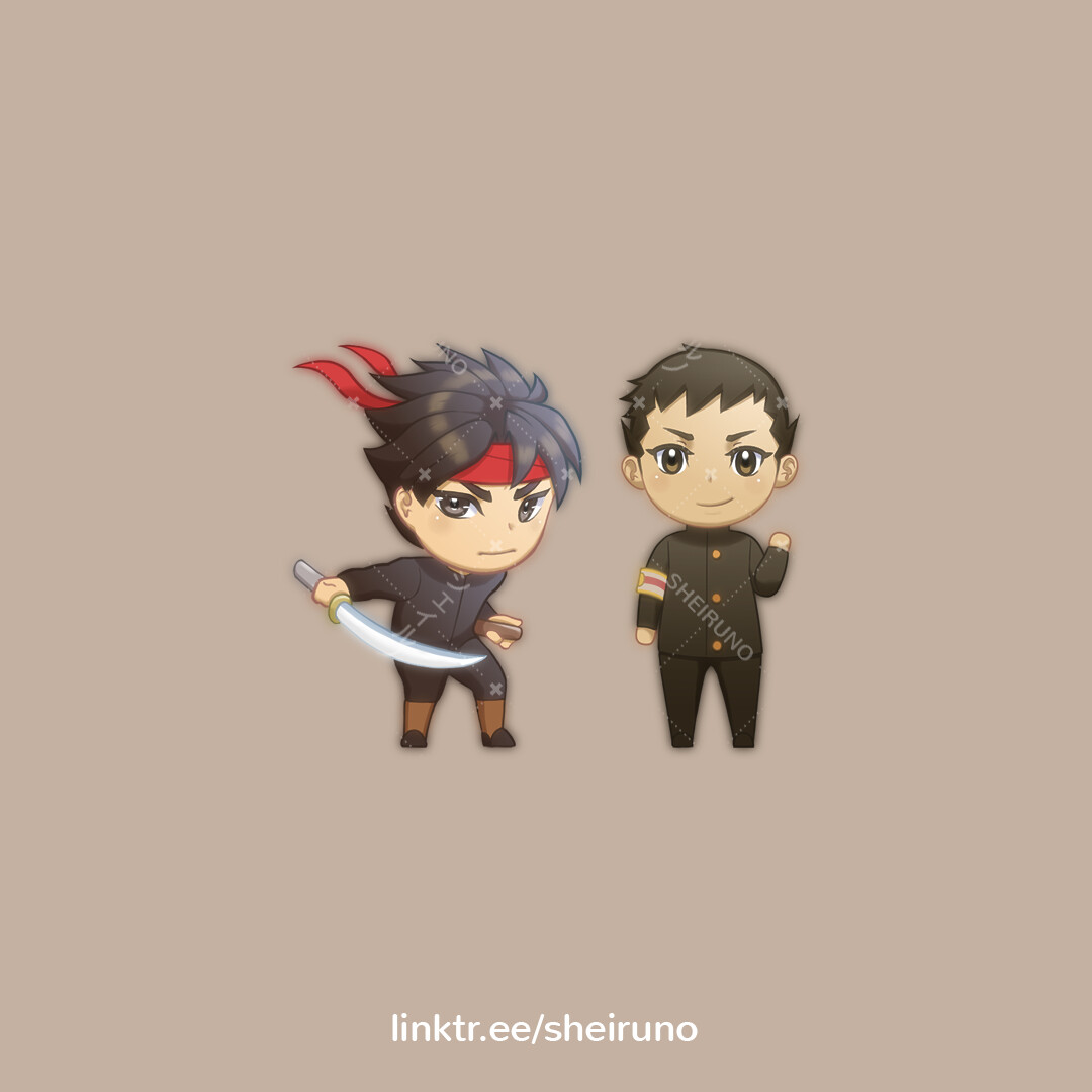 ArtStation - Chibi Kazuma and Chibi Ryunosuke
