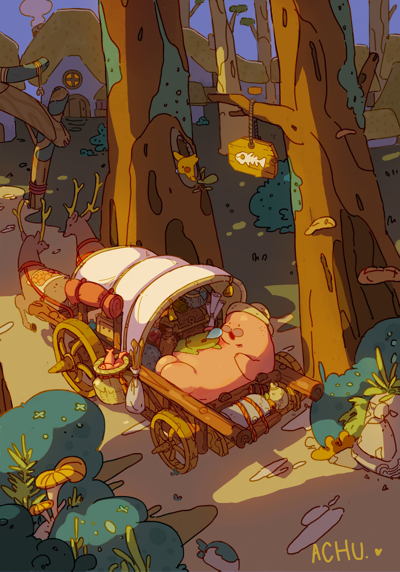 ArtStation - 小鹿车车搬家