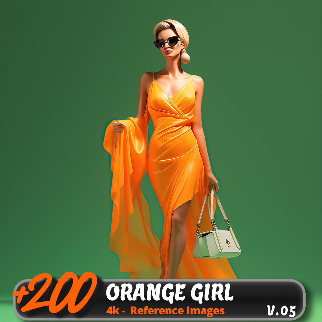 ArtStation - ORANGE GIRL VOL. 05/ 4K/ Reference Image