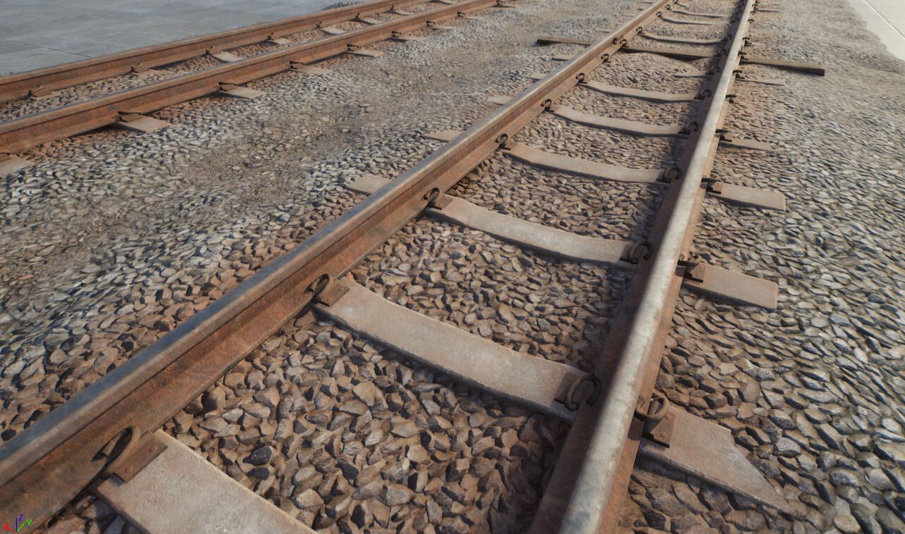 ArtStation - Railroad and ballast