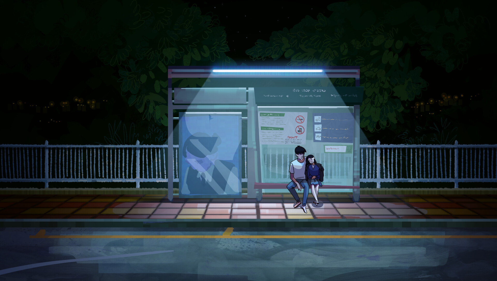 ArtStation - Bus stop