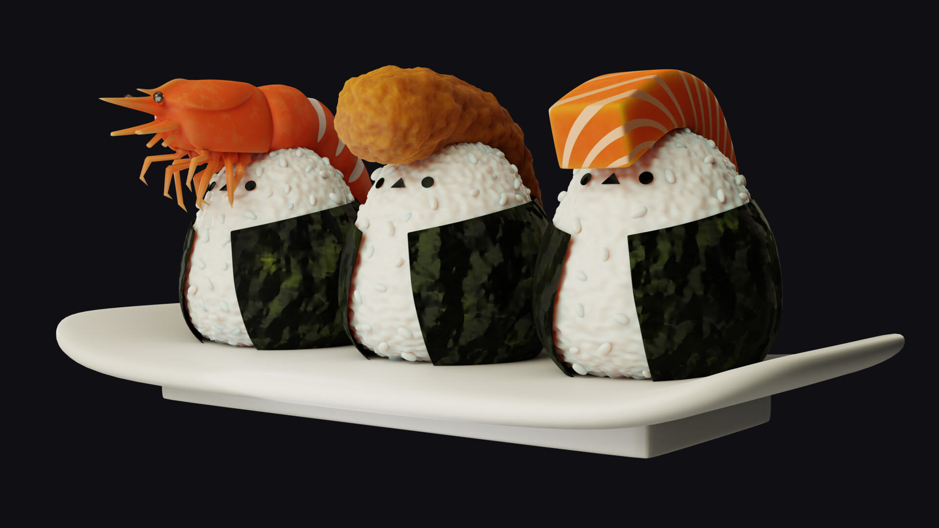 ArtStation - Cute Onigiri