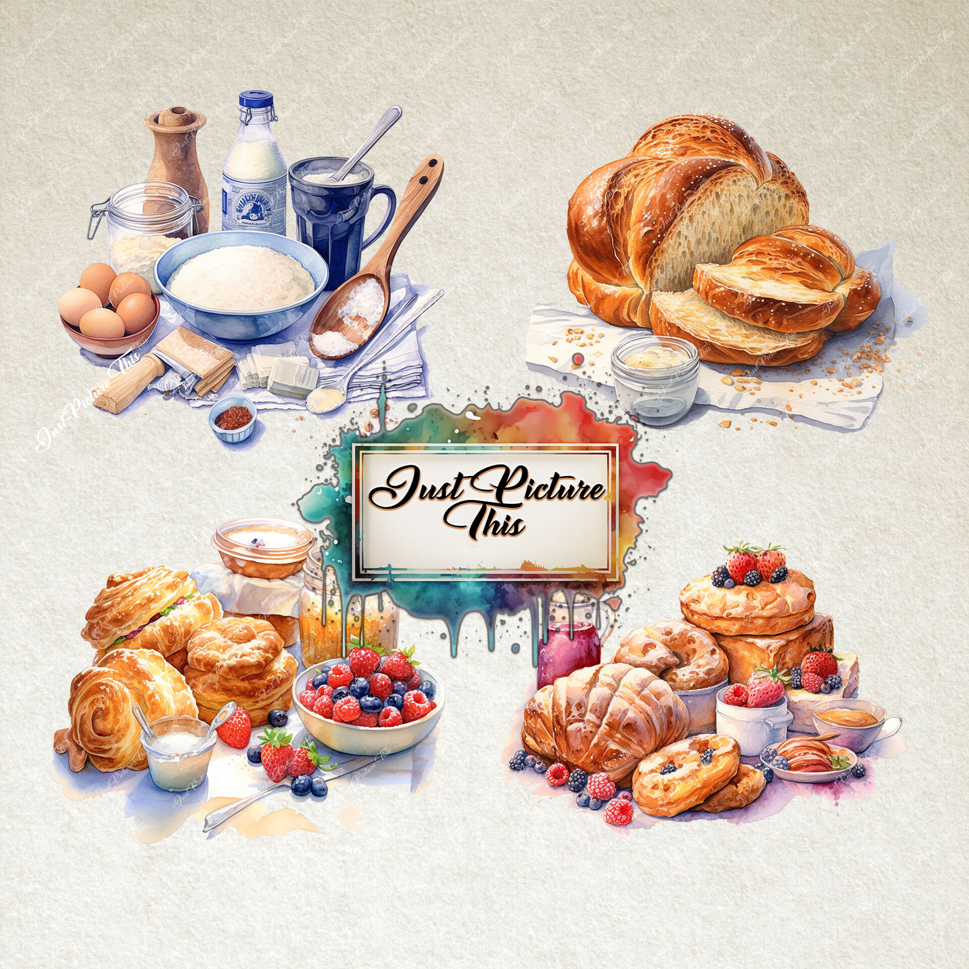 Just Picture This - Vintage baking Clipart