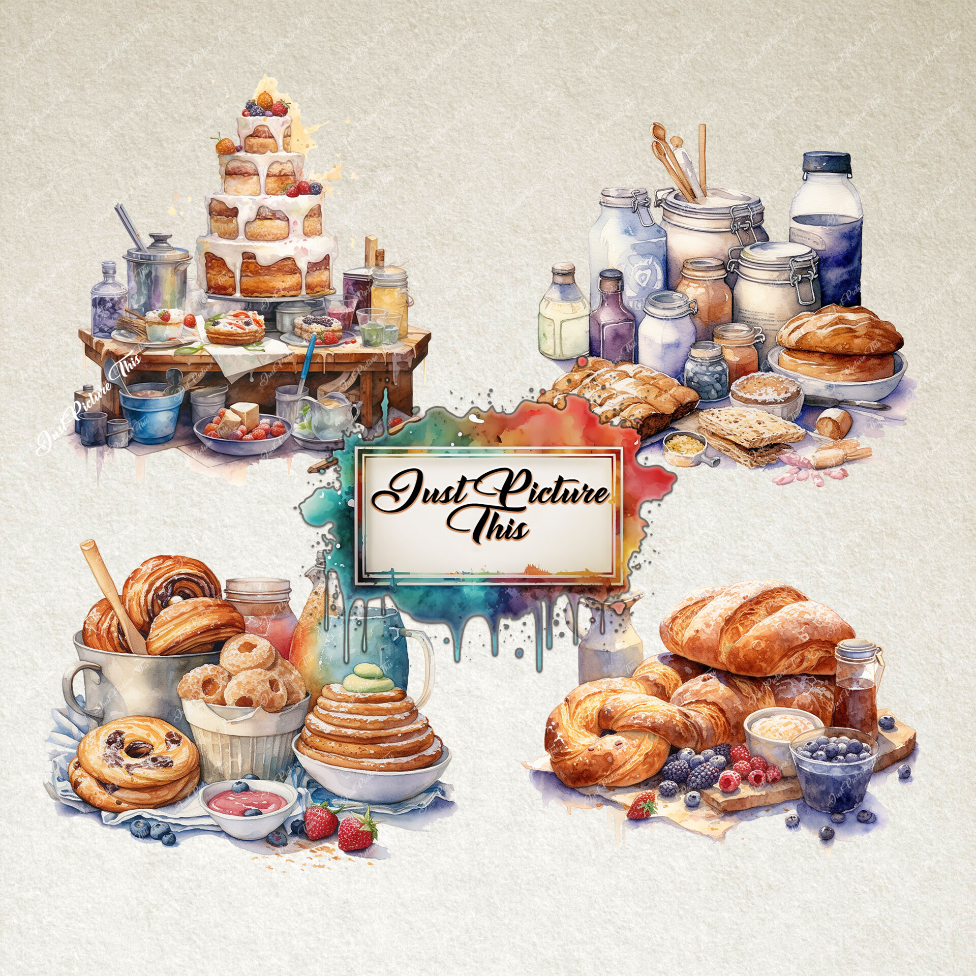 Just Picture This - Vintage baking Clipart