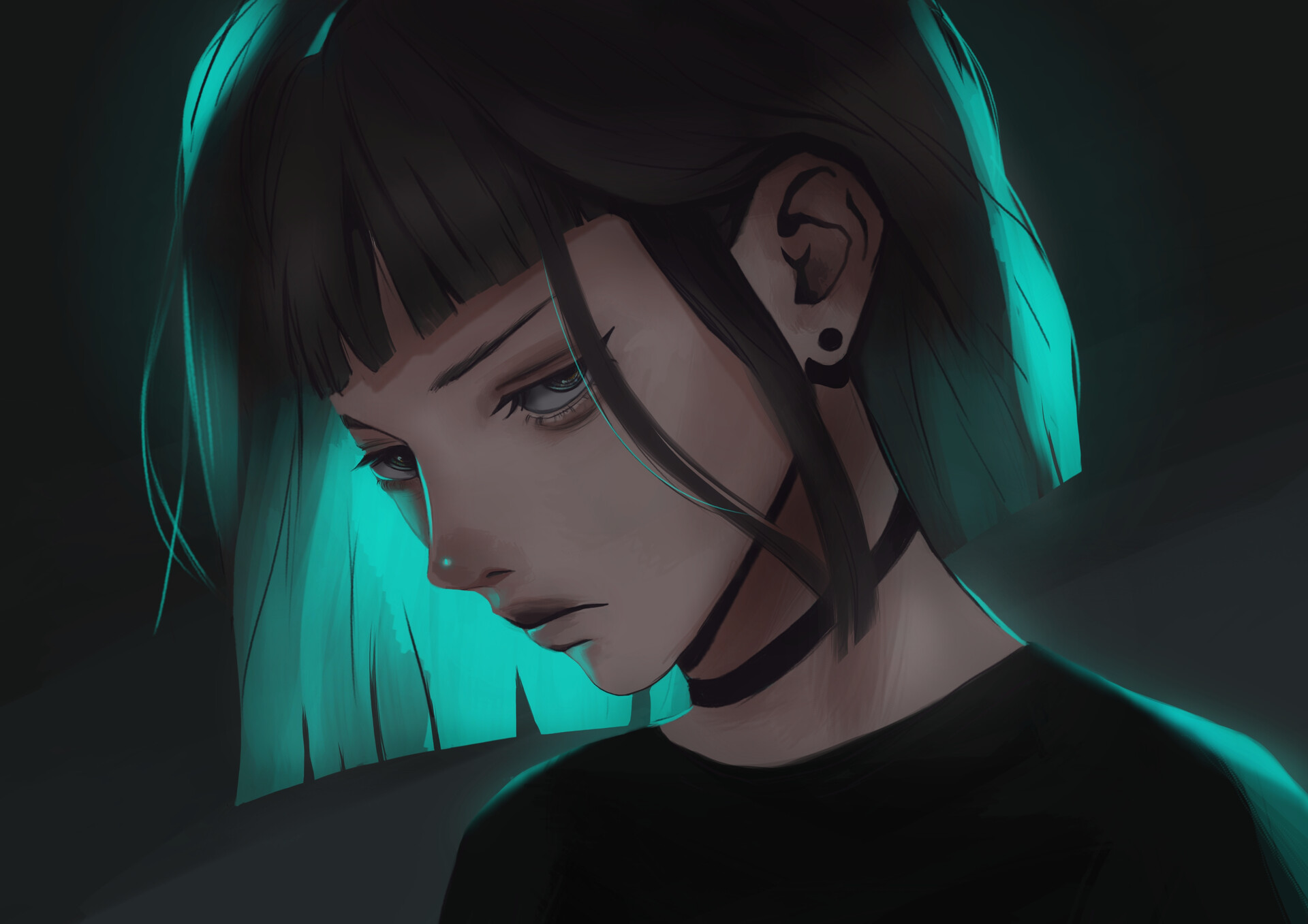 ArtStation - Sad girl | 伤心的女孩