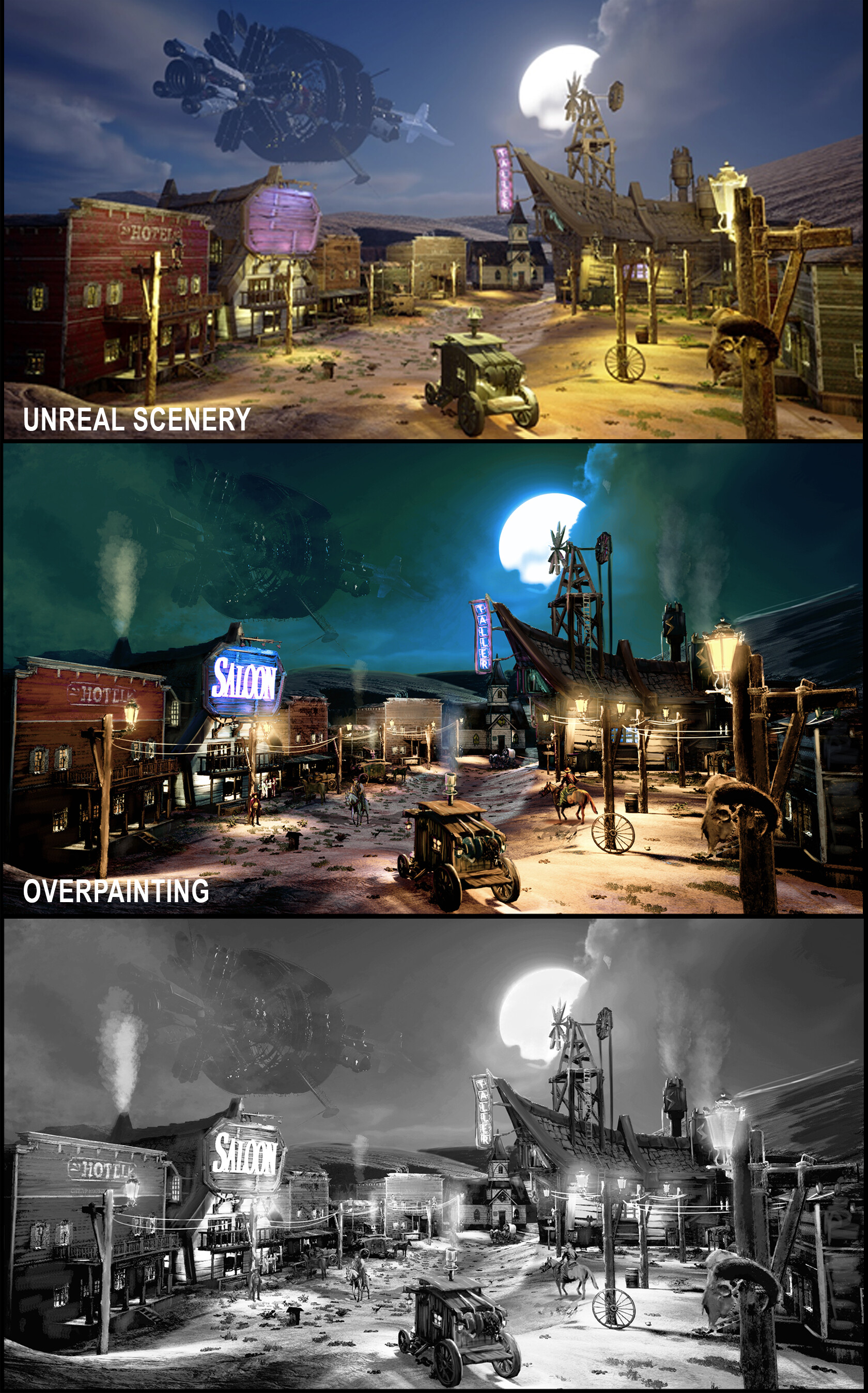 ArtStation - STEAMPUNK VILLAGE