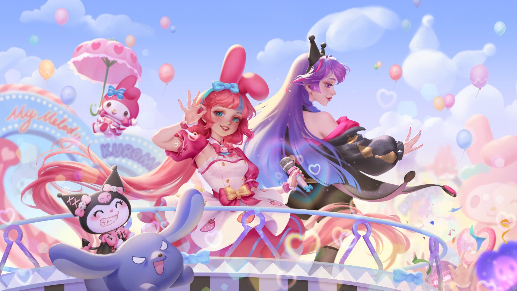 CCBAD - Our lovely idols Cara&MOMO and Sanrio star Kuromi & My Melody ...