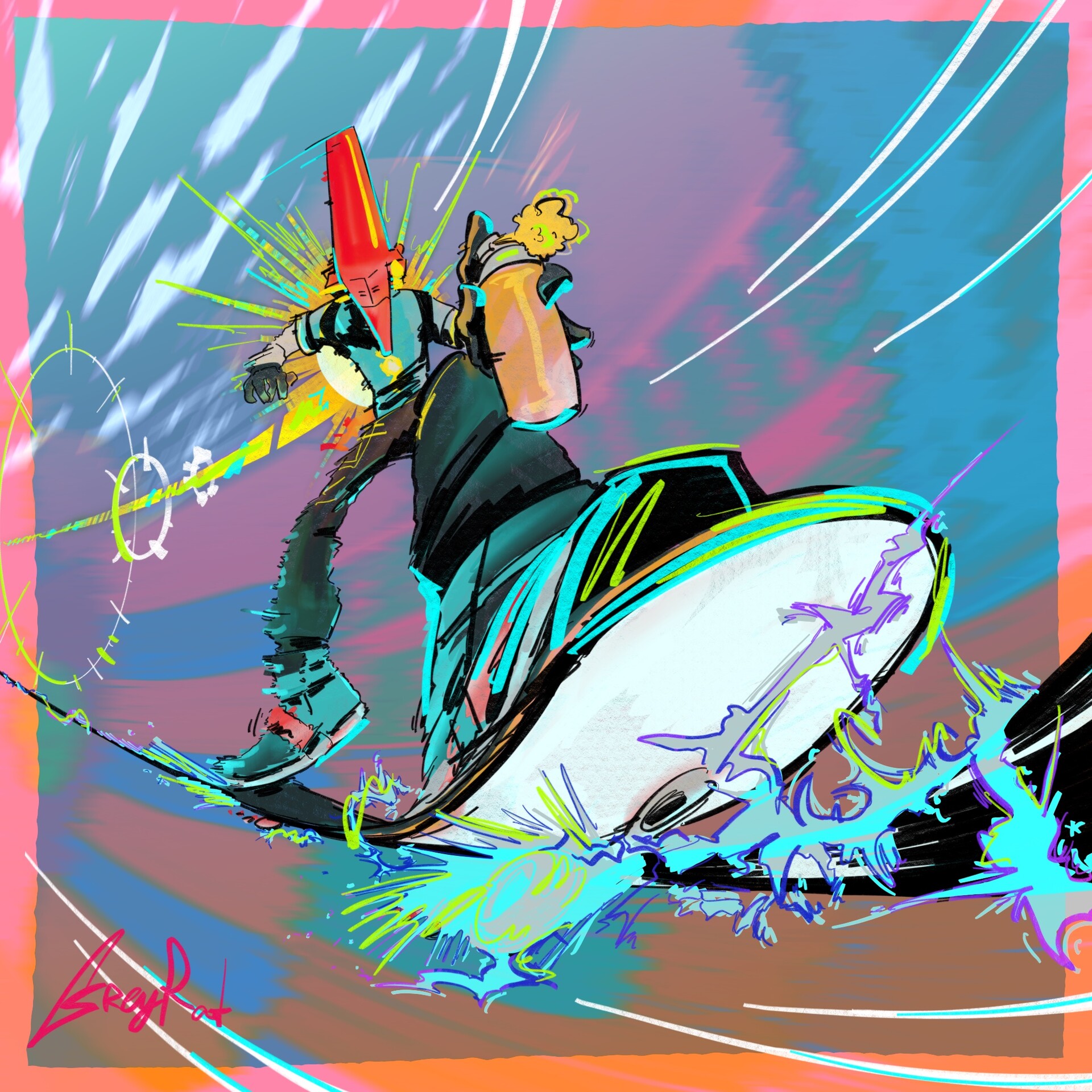 ArtStation - [bomb rush cyberfunk] RED