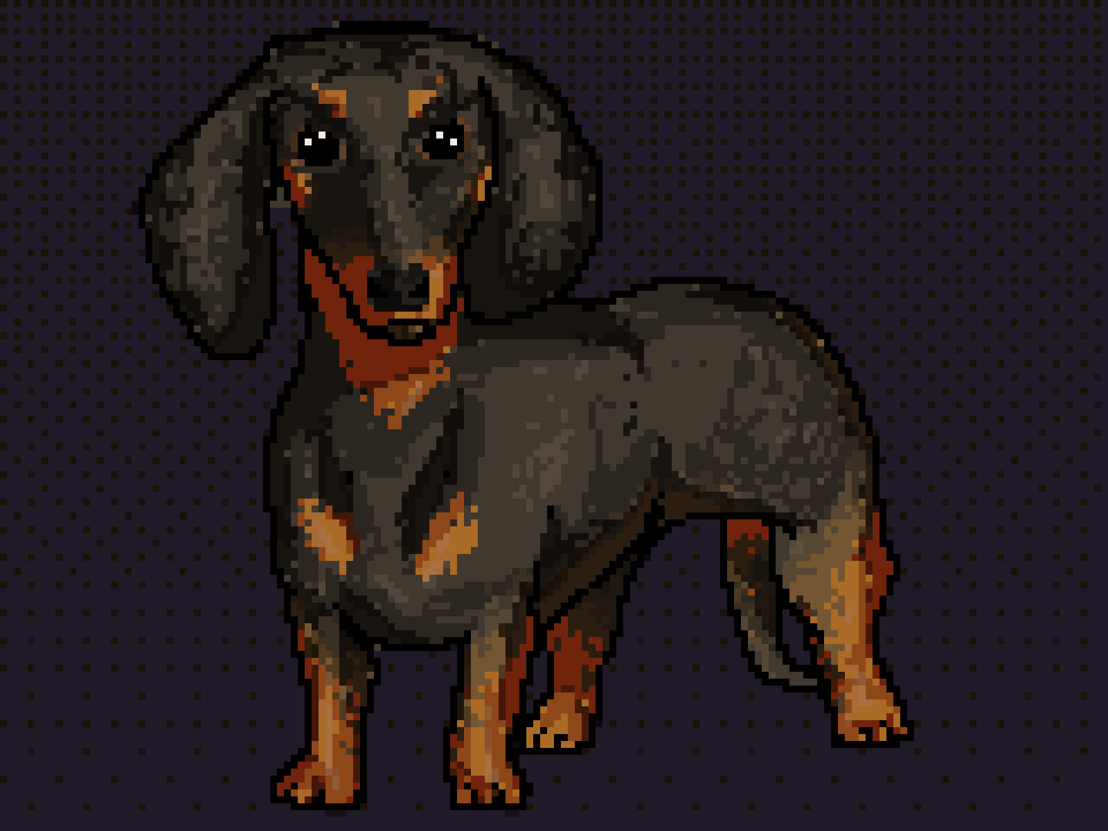 ArtStation - Pixel art Dachsund