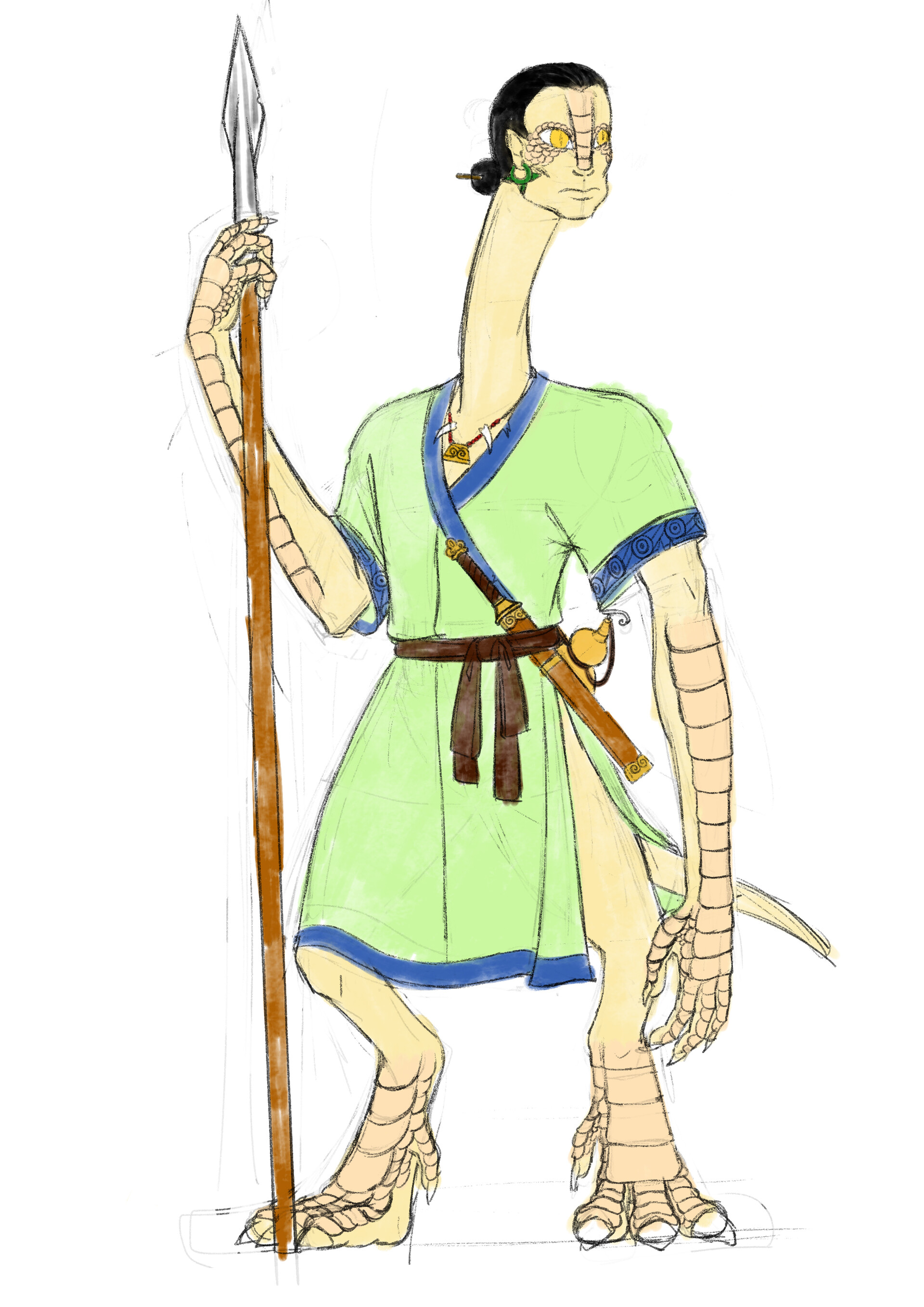 ArtStation - concept sketch Lizardmen