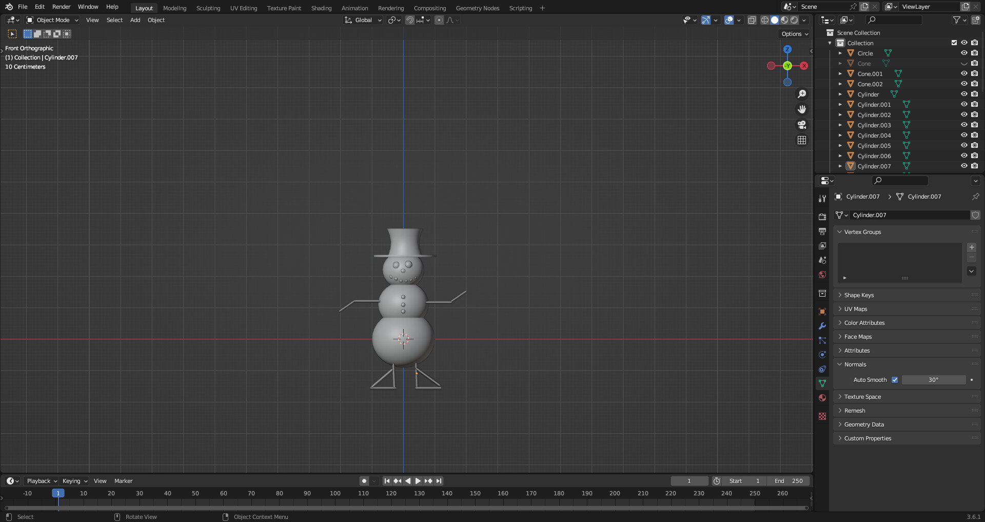ArtStation - Creating a snowman in blender