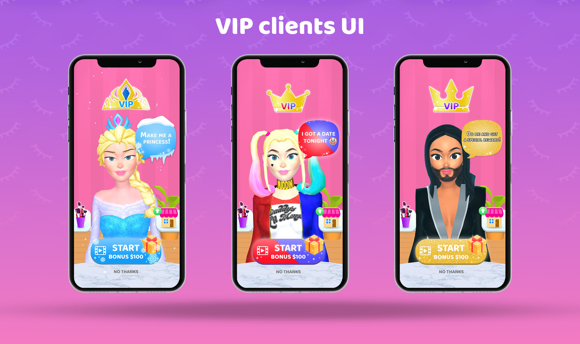 Mary Graz - Lash Salon Game UI