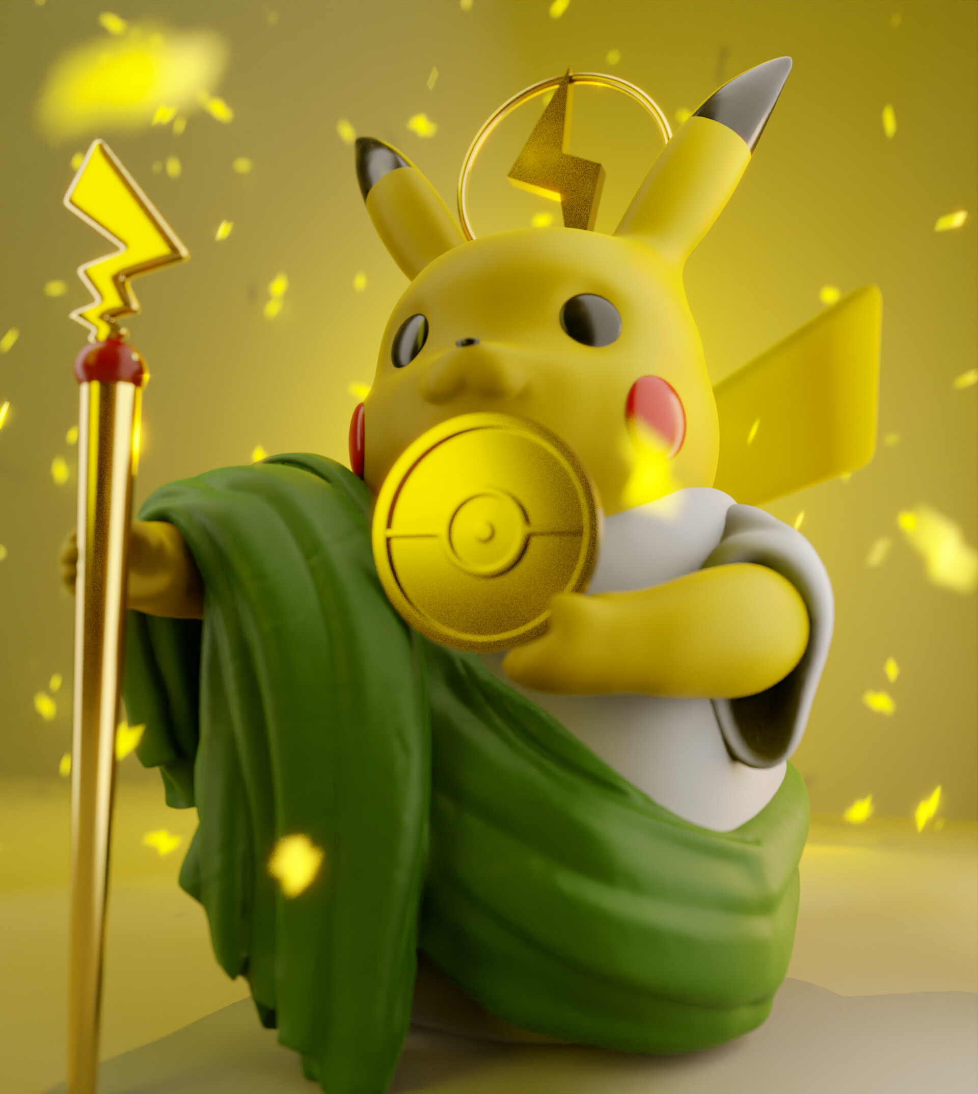 ArtStation - Pikachu Monje made from zero in blender and viewport⚡🪫