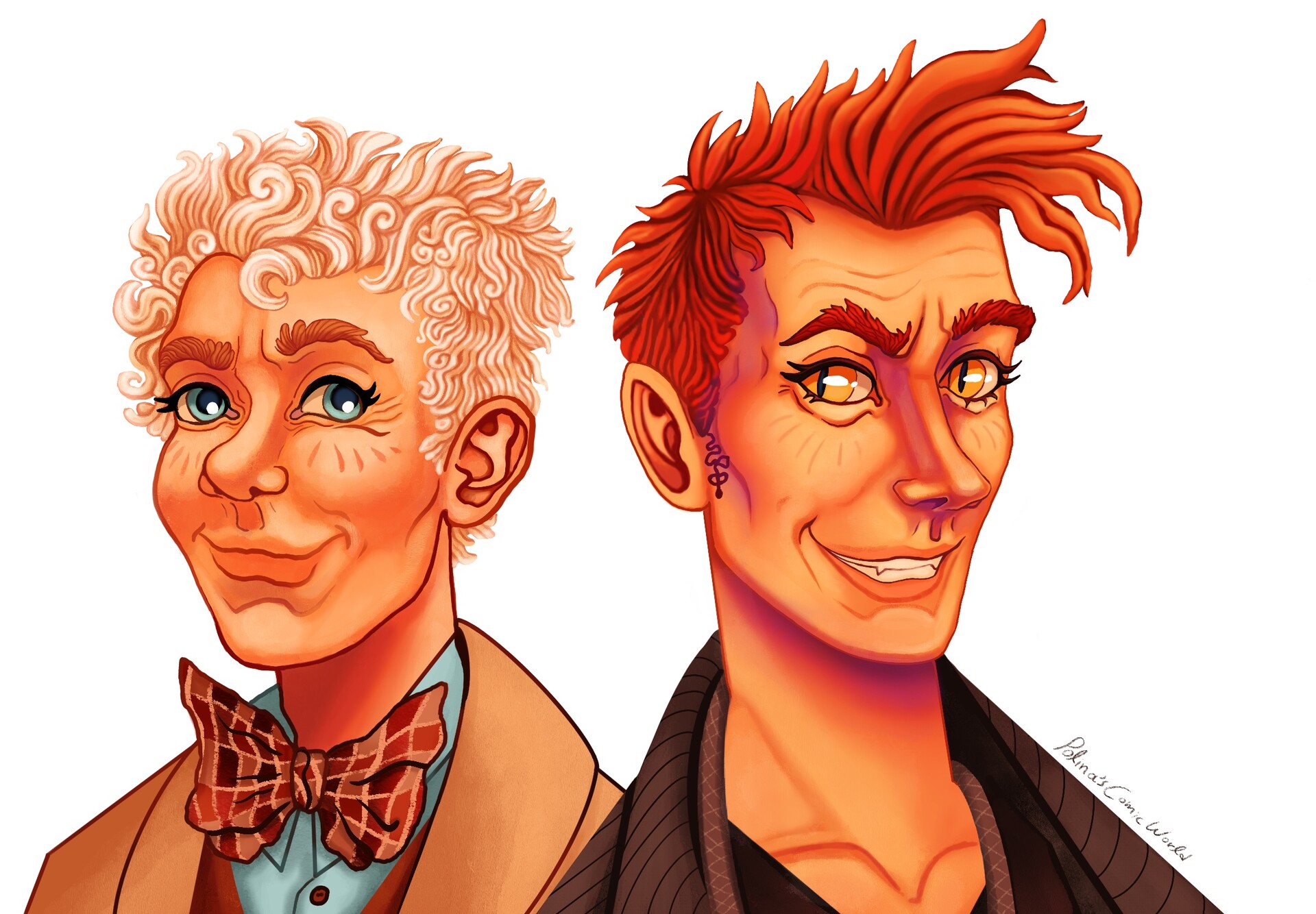 Artstation Good Omens Fan Art Crowley And Aziraphale