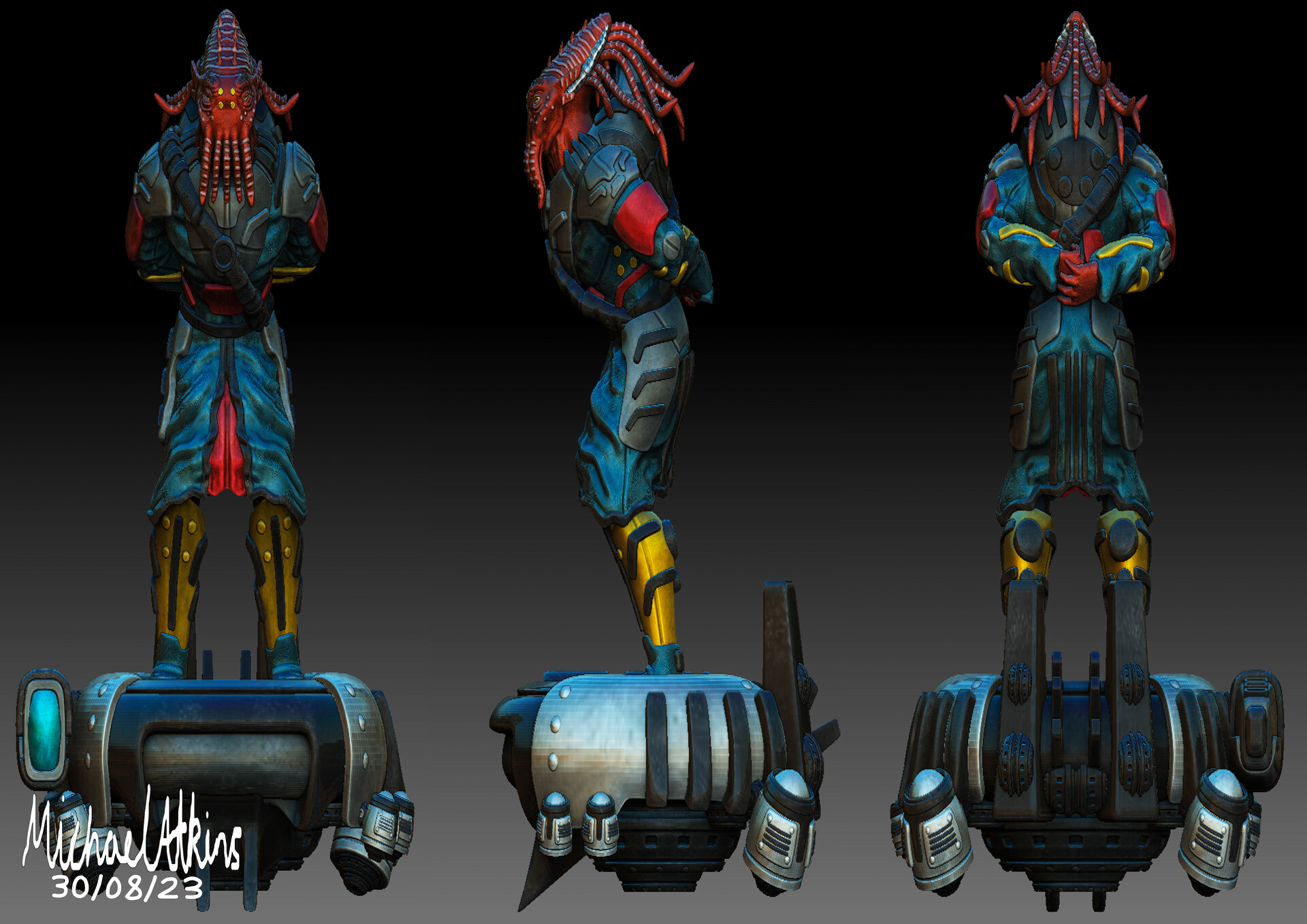 ArtStation - Michael Atkins 3D Cuttlefish Alien Character Sheet