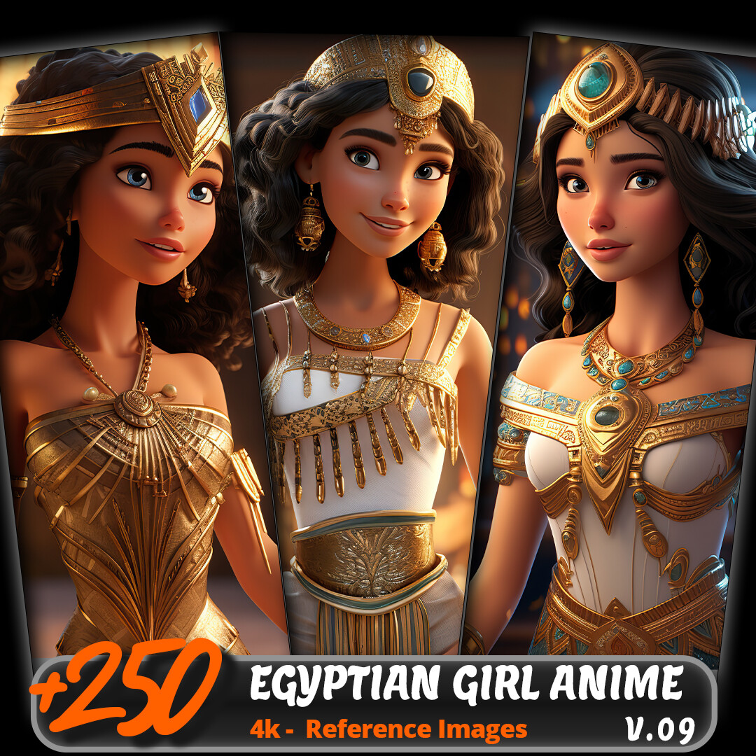 ArtStation - EGYPTIAN GIRL ANIME VOL. 09/ 4K/ Reference Image