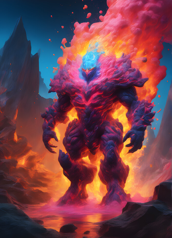 ArtStation - lava fire golem