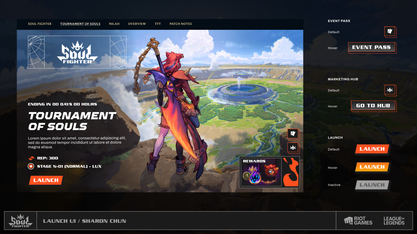 Sharon Chun - Soul Fighter UI - League of Legends | Part 1