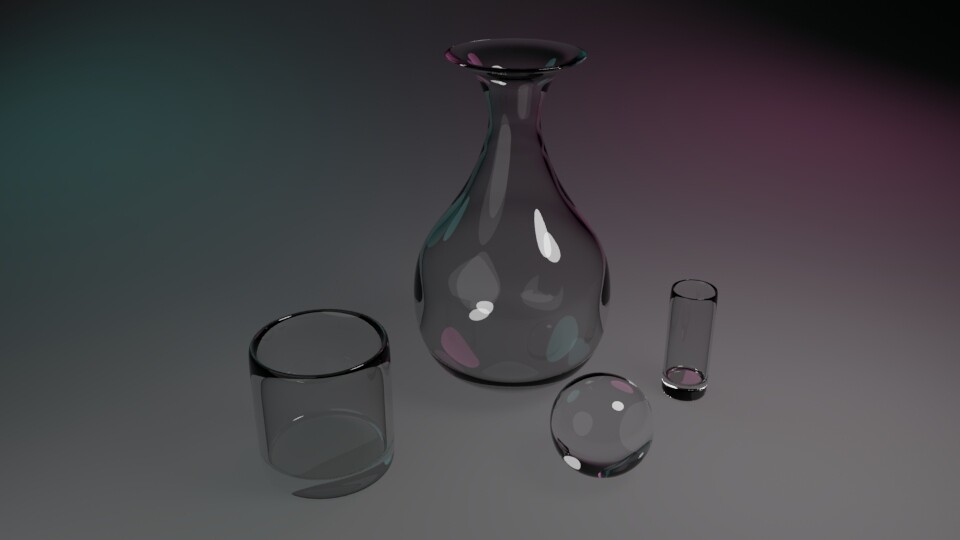 ArtStation - Glassware with lighting setup