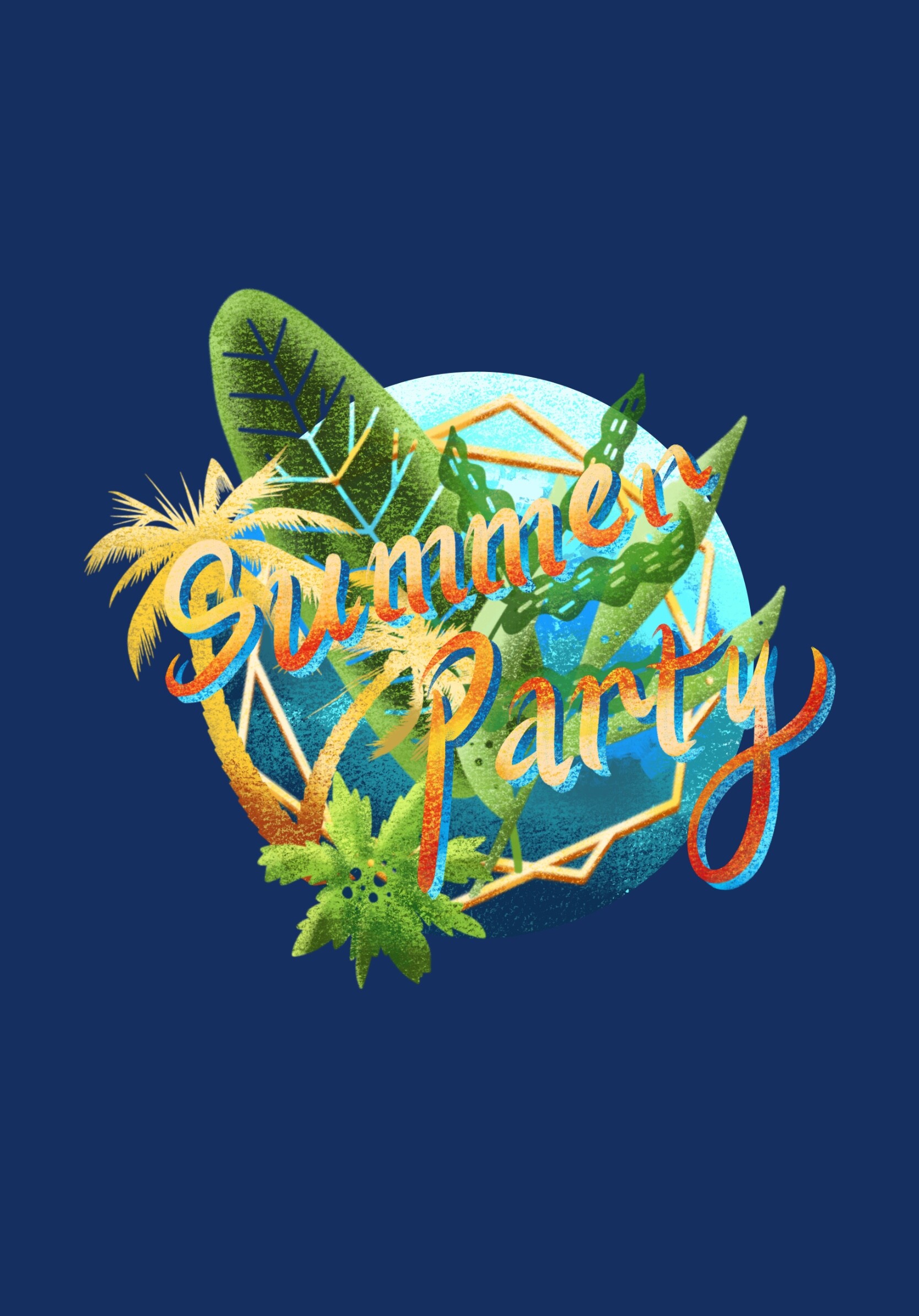 ArtStation - Summer party graphic logo