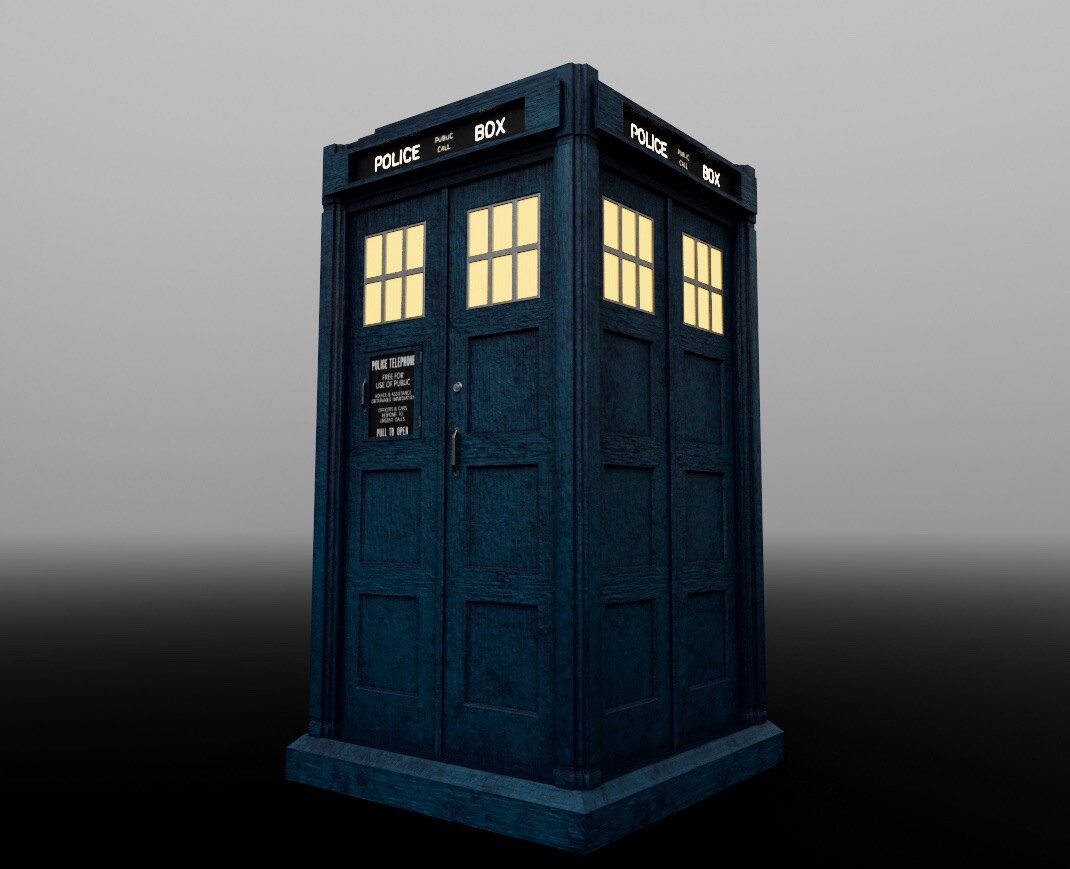 ArtStation - The TARDIS in Blender.