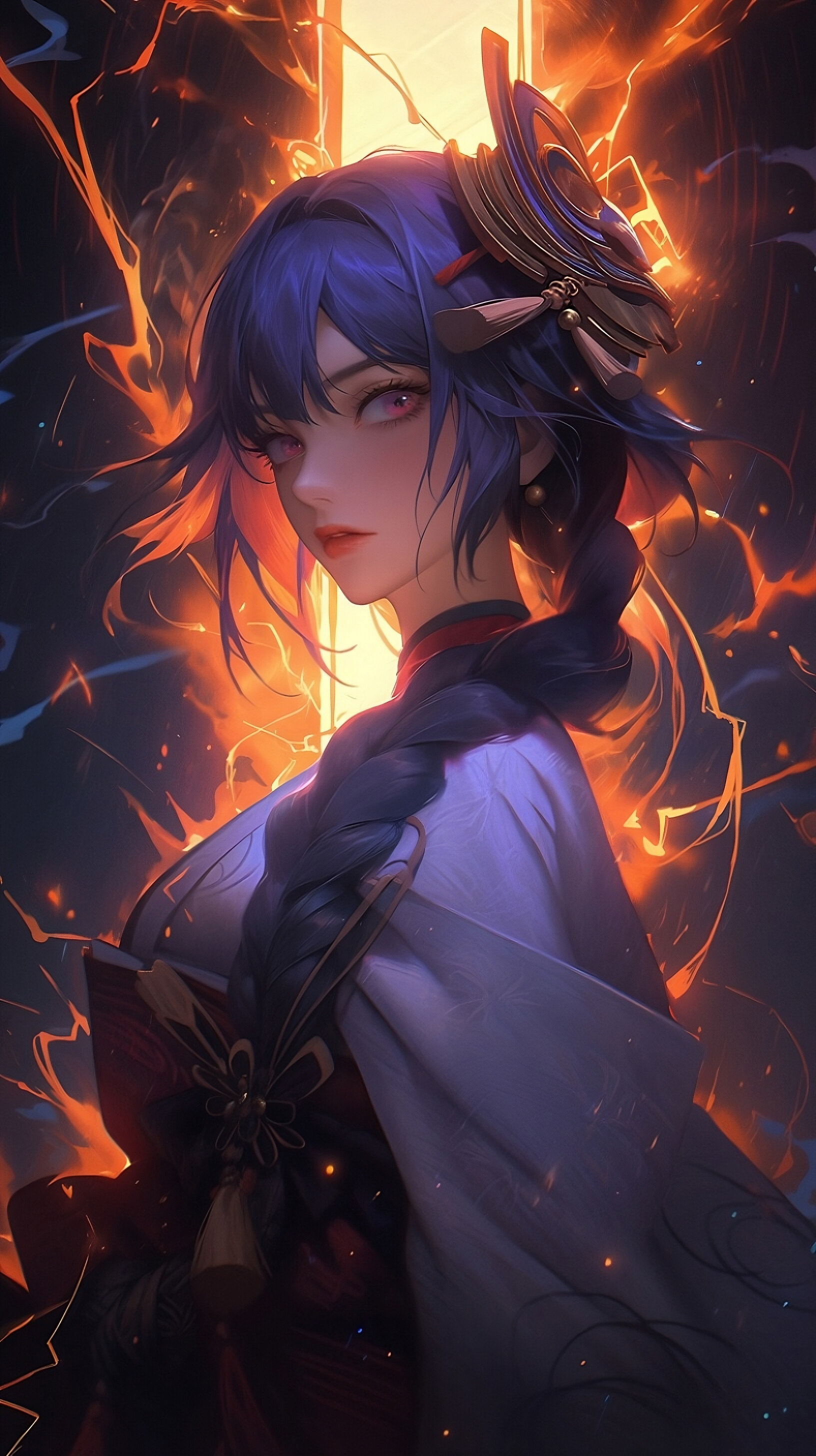 ArtStation - Electric anime girl