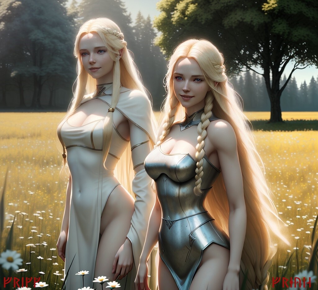 ArtStation - Frigg and Freyja ᚠᚱᛁᚵᚵ ᚠᚱᛂᚤᛁᛆ