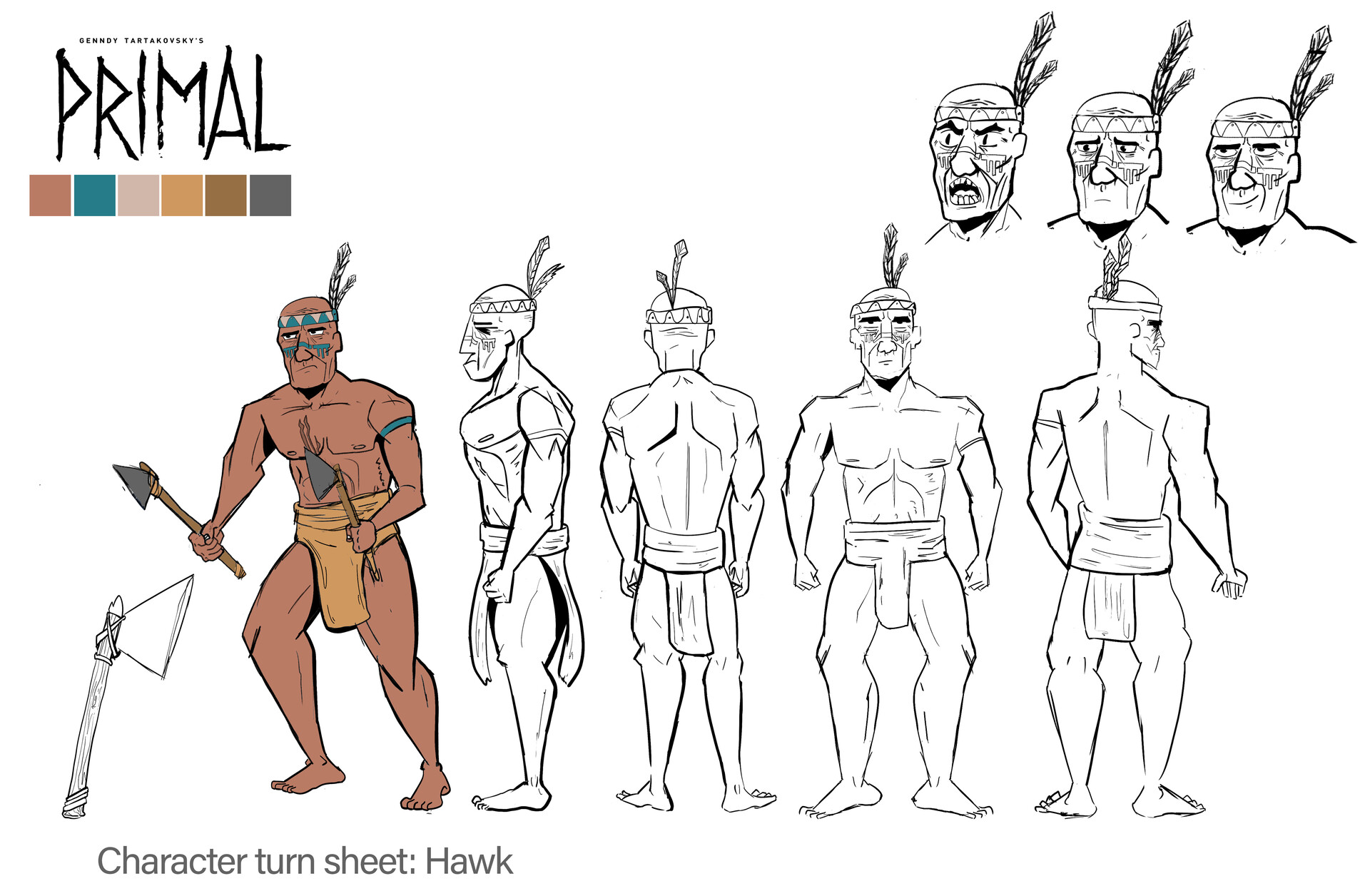 ArtStation - Primal Case study Turnsheets