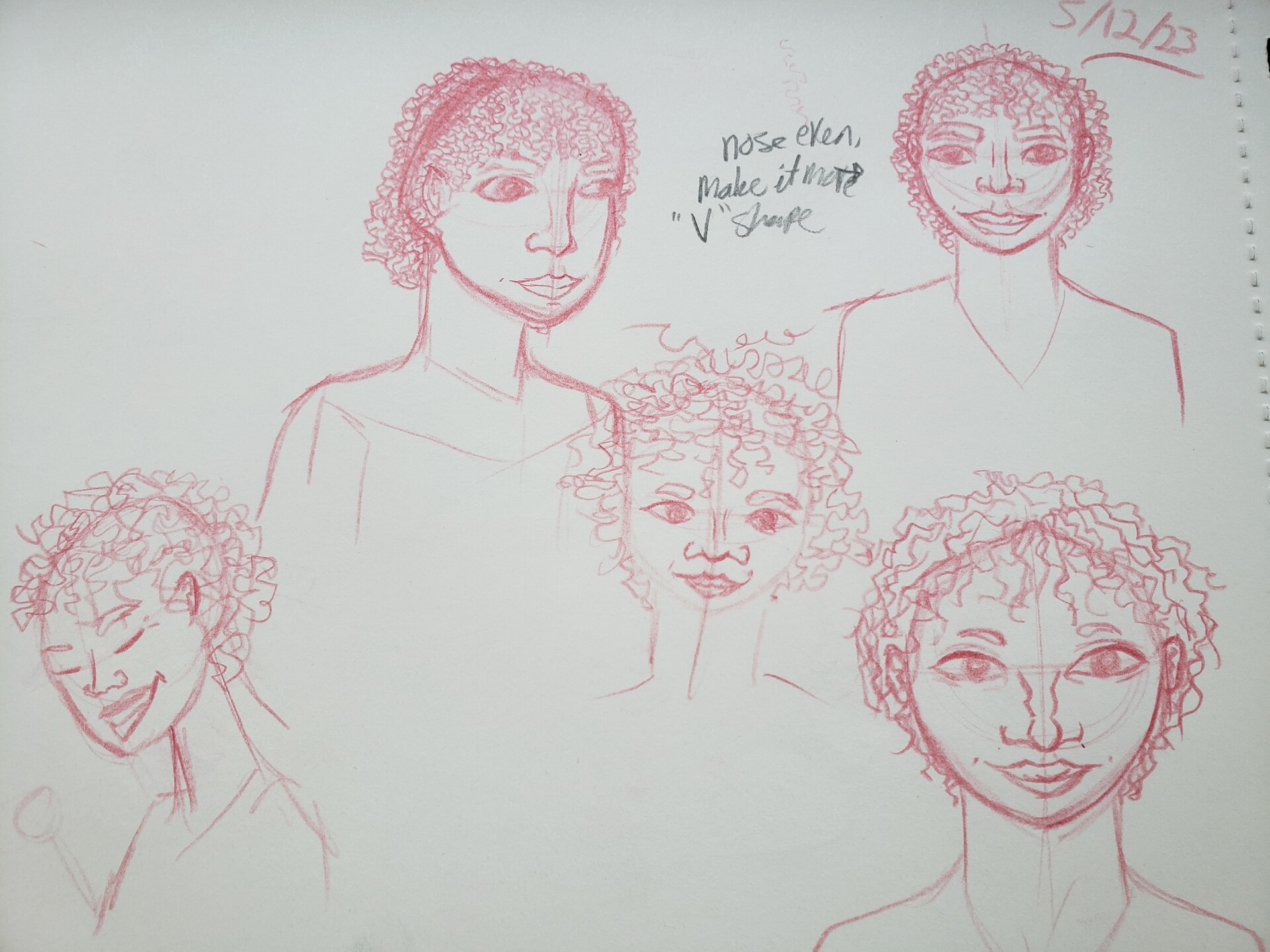 Addie McCorkle - Three main character concept sketches