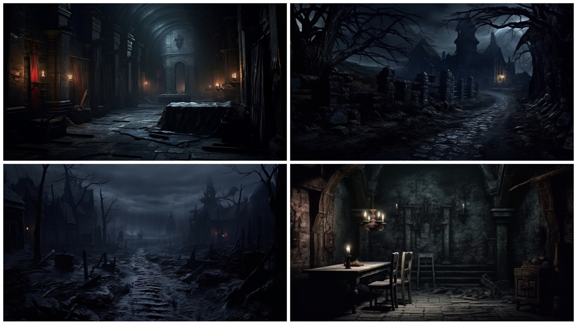 Concept Art - +330 Horror Medieval Environment Concept (4k) | Vol_53