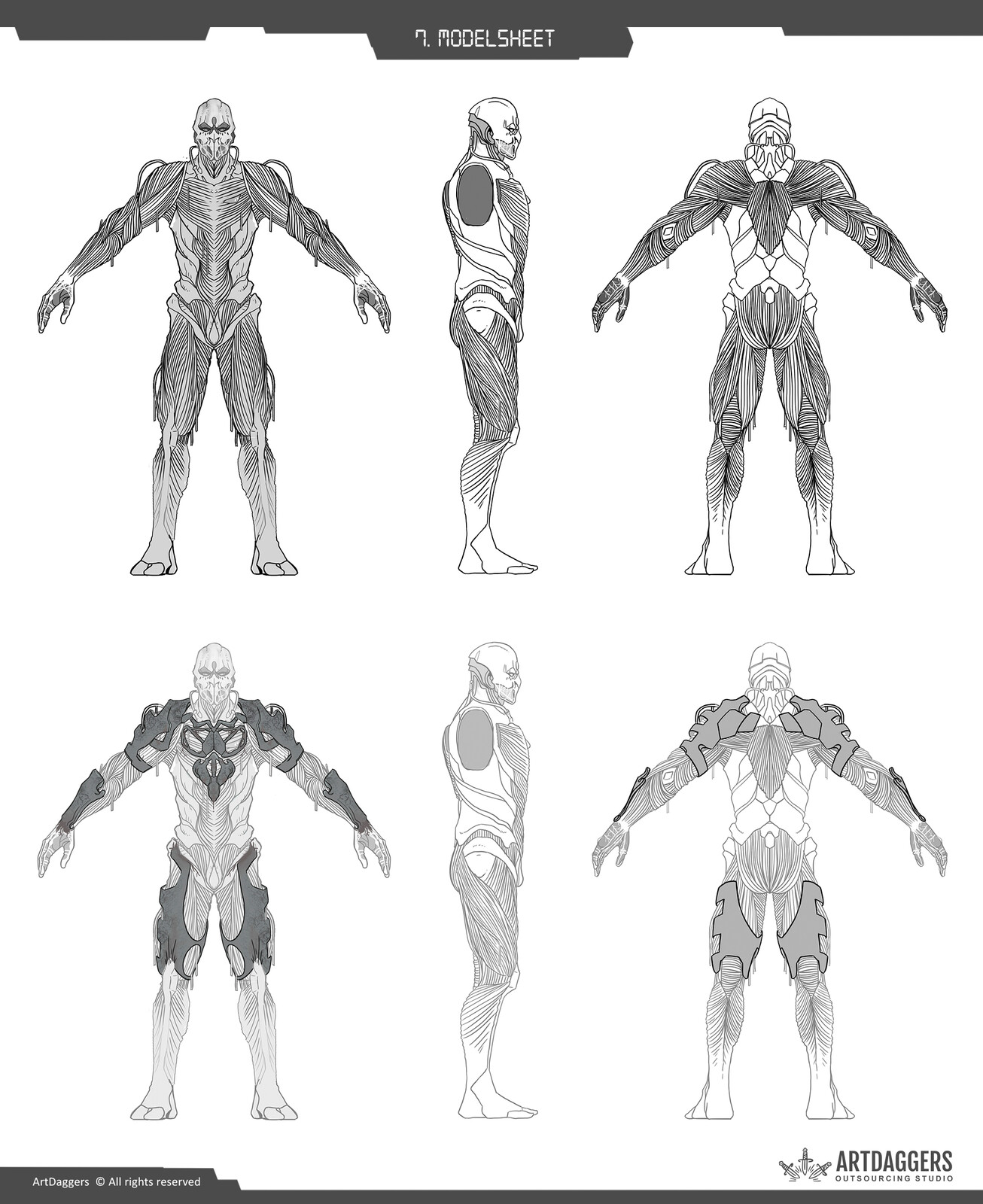 Artdaggers Outsourcing Studio - Horror game character design