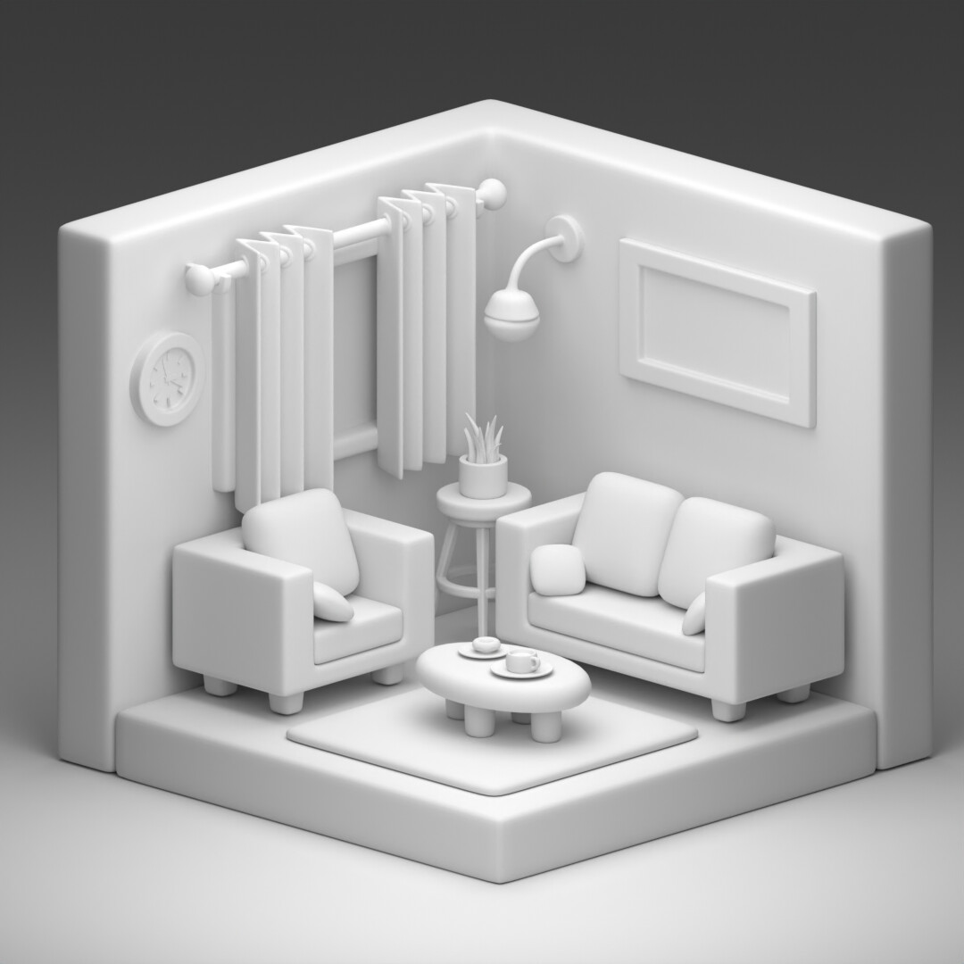 ArtStation - Mini Living Room