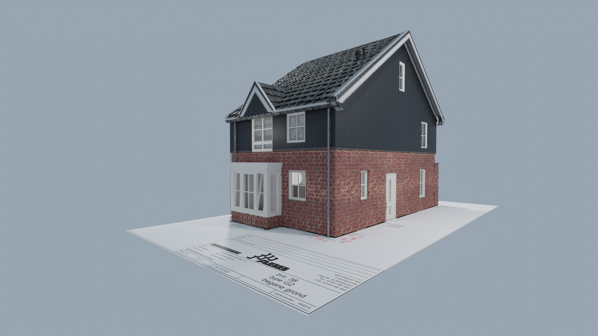 ArtStation - 3D model of new development houses