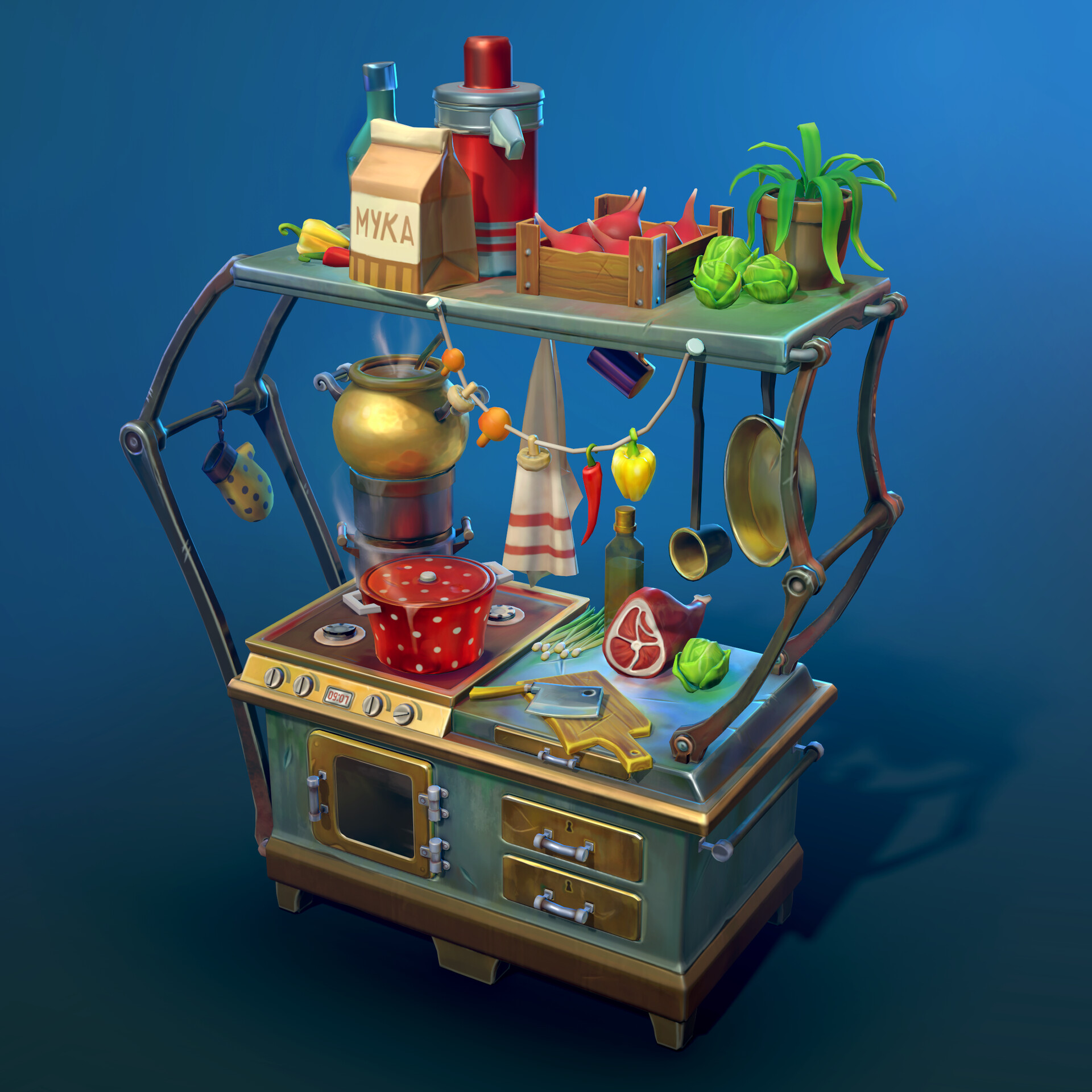ArtStation - Stylized props for the kitchen