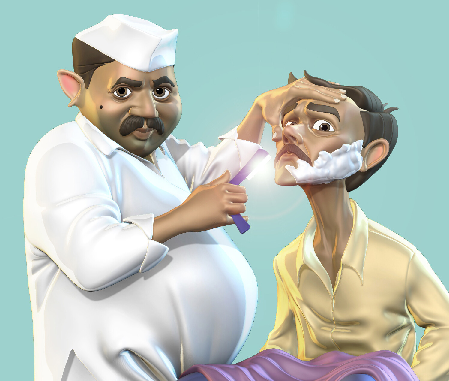 ArtStation - The Indian Barber