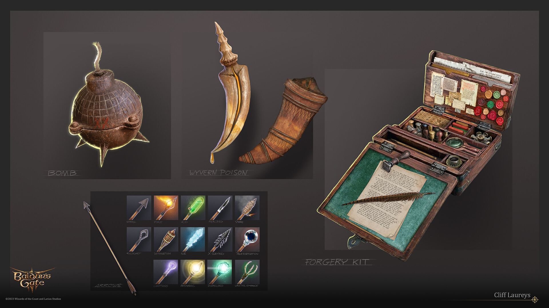 Cliff Laureys - Baldur's Gate 3 prop designs