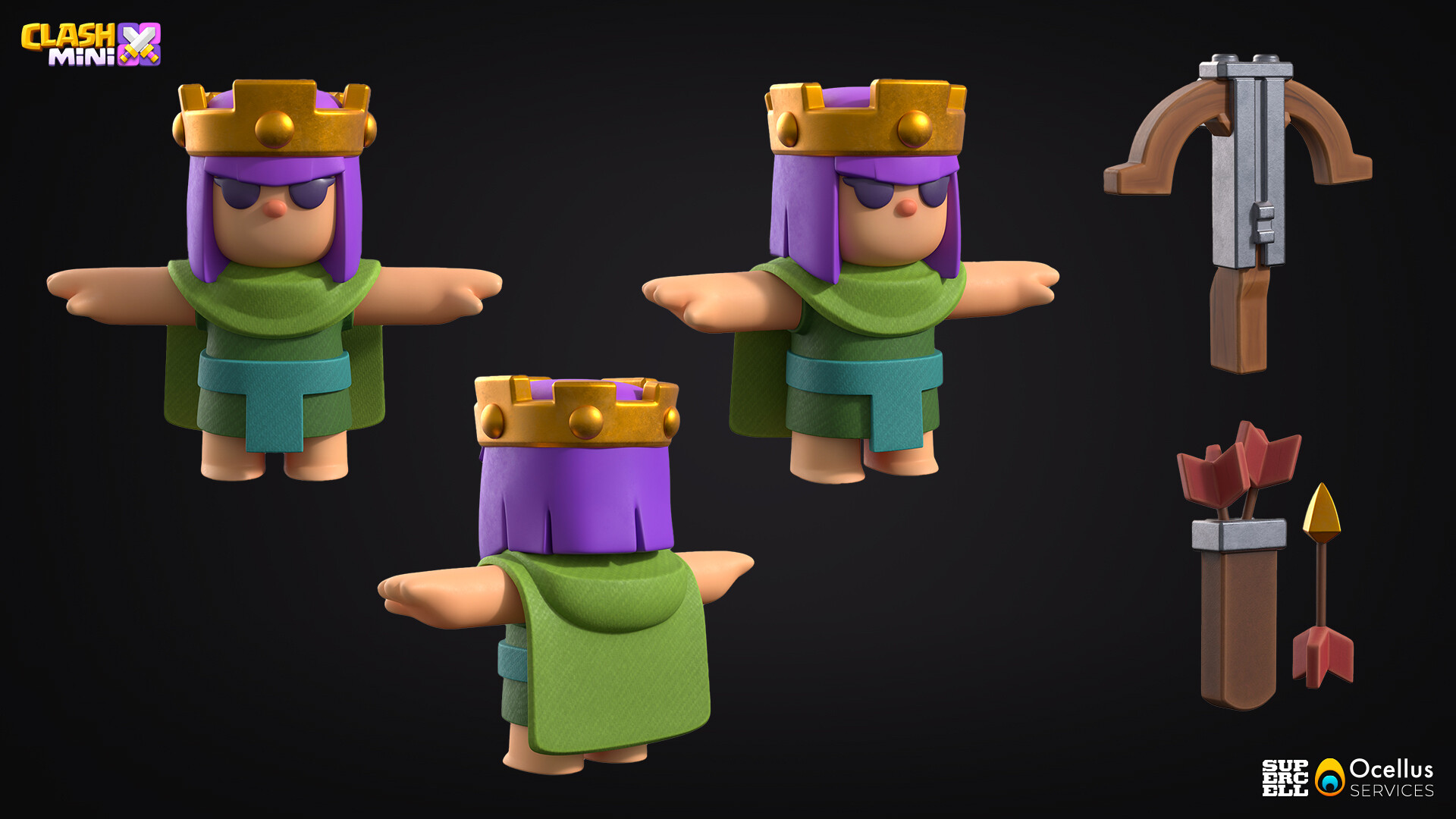 Ocellus - SERVICES - Clash Mini - Archer Queen