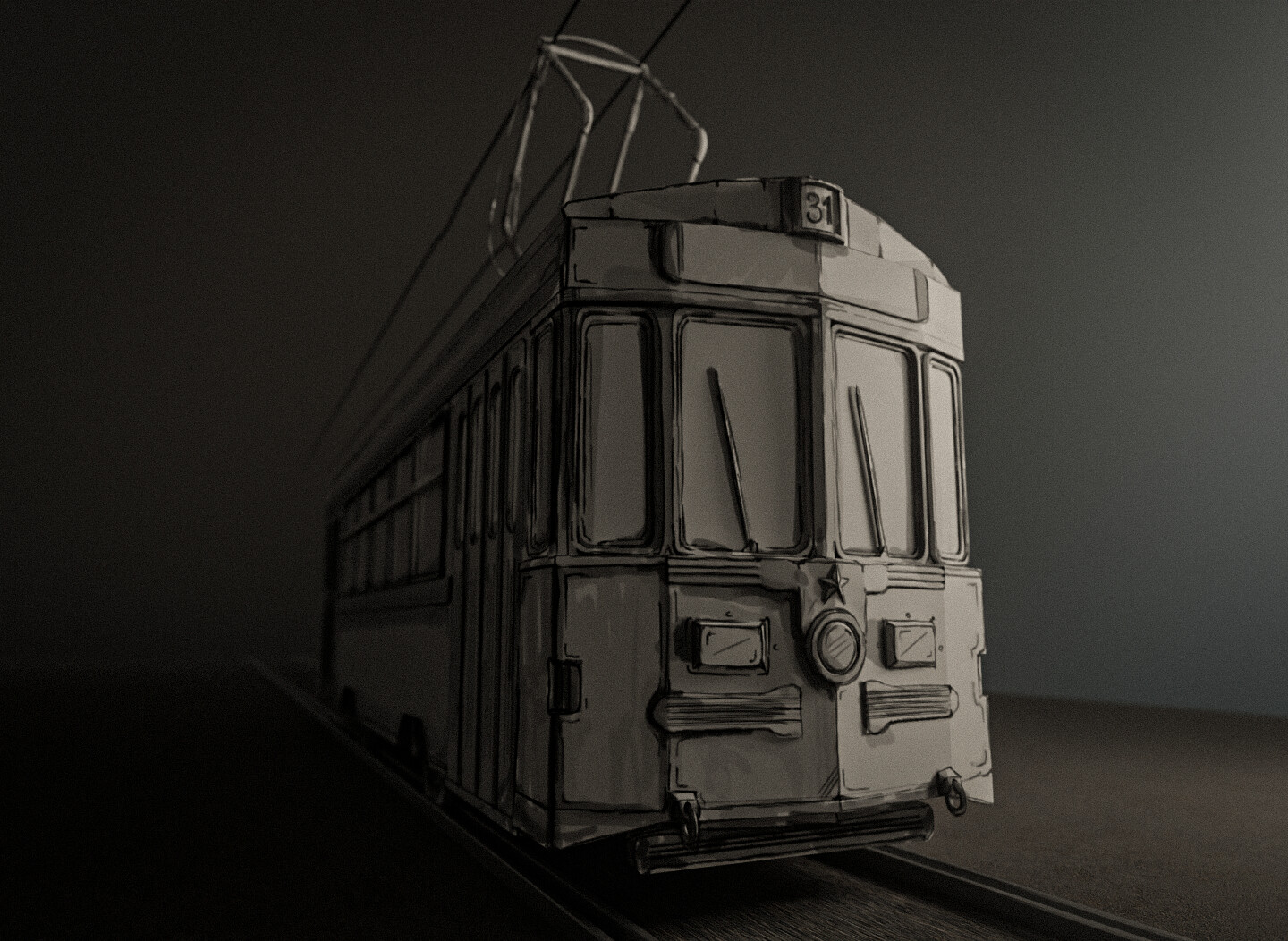 ArtStation - Stylized USSR Tram