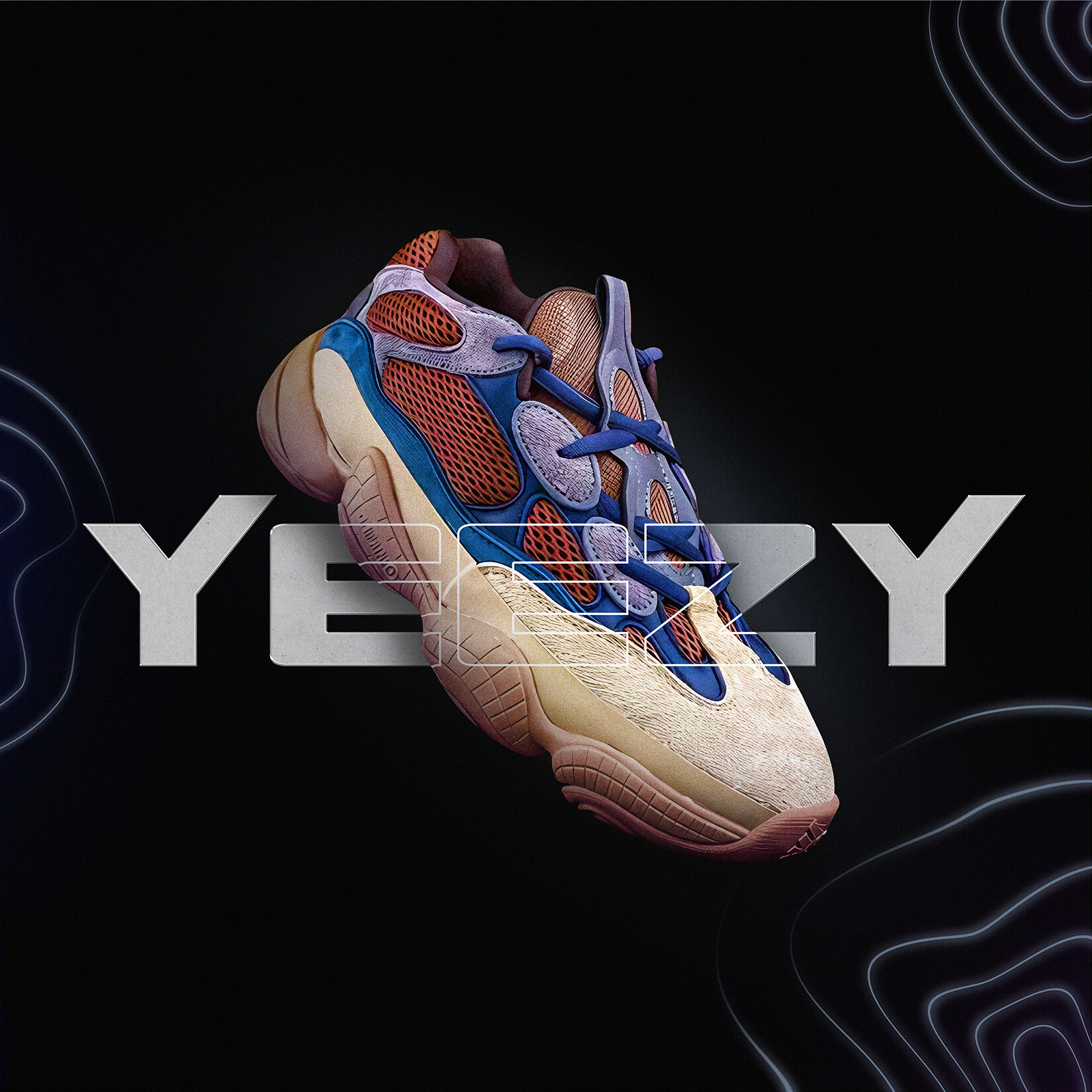 ArtStation - Social Media Post - "Yeezy shoes"