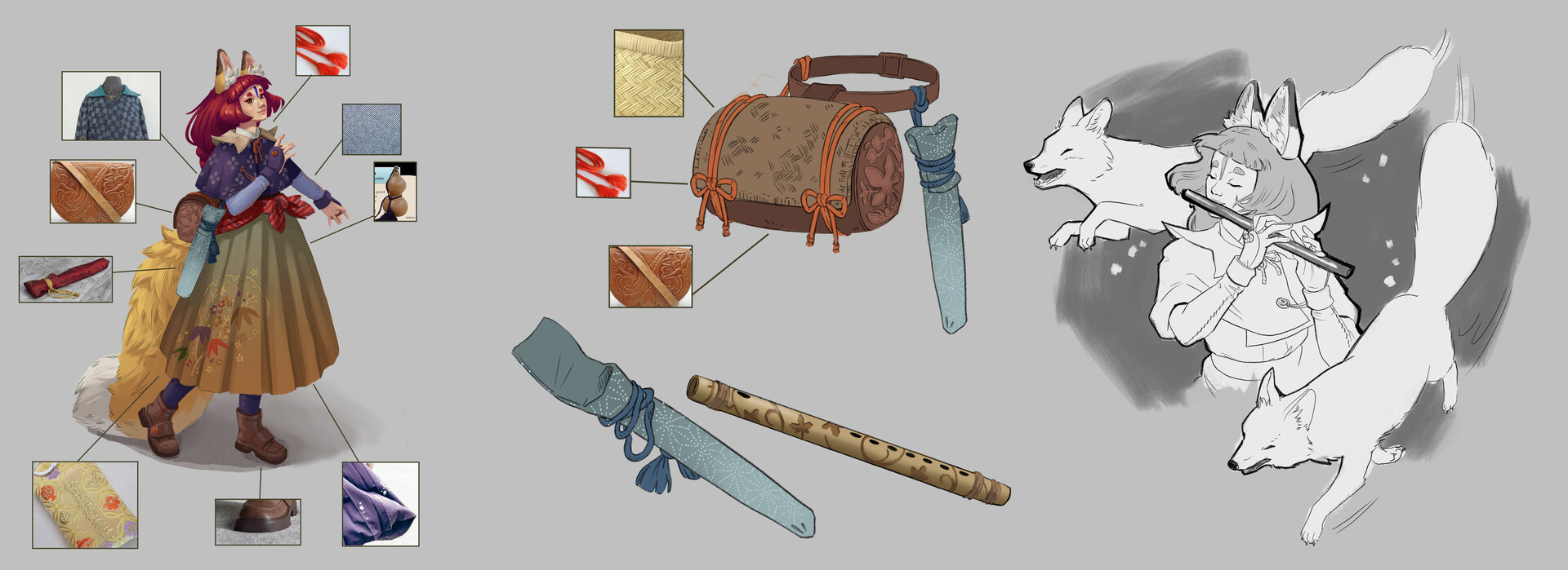 Catharina Baltar - Fox spirit summoner - character concept art