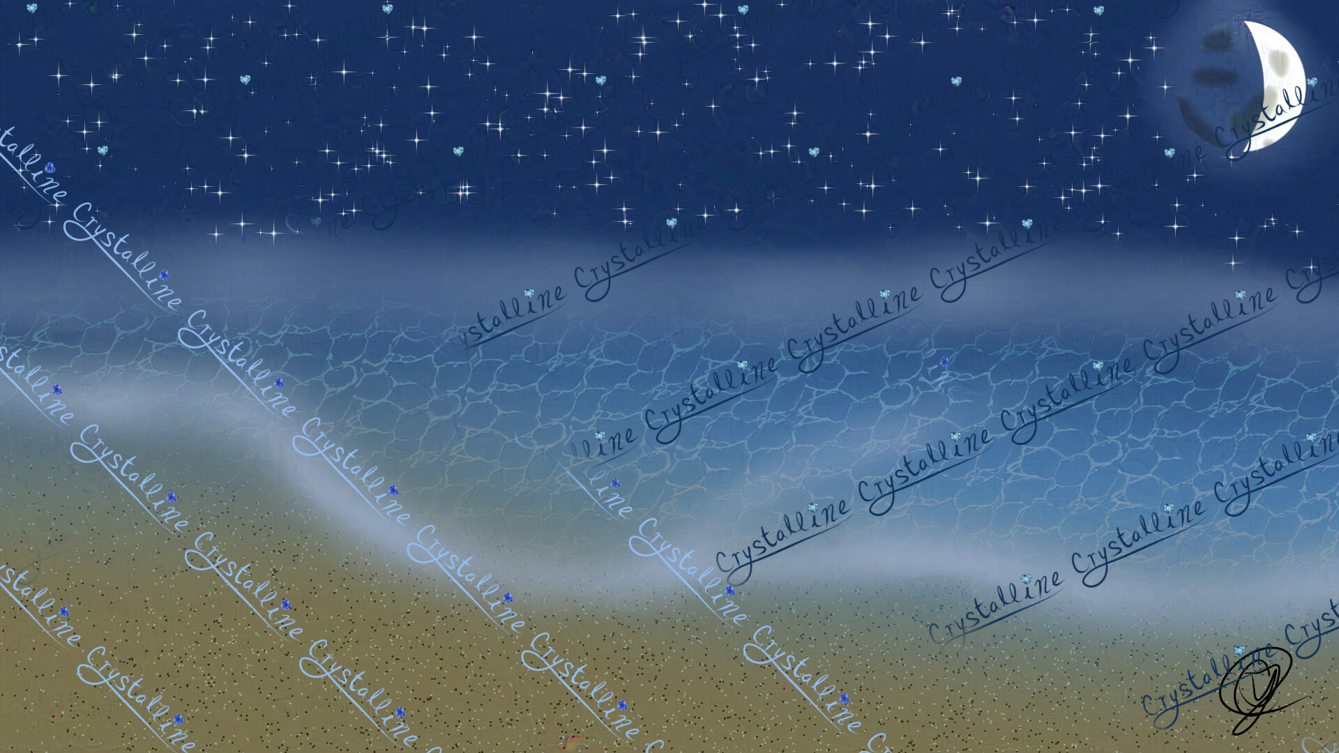 ArtStation - Night time beach scene